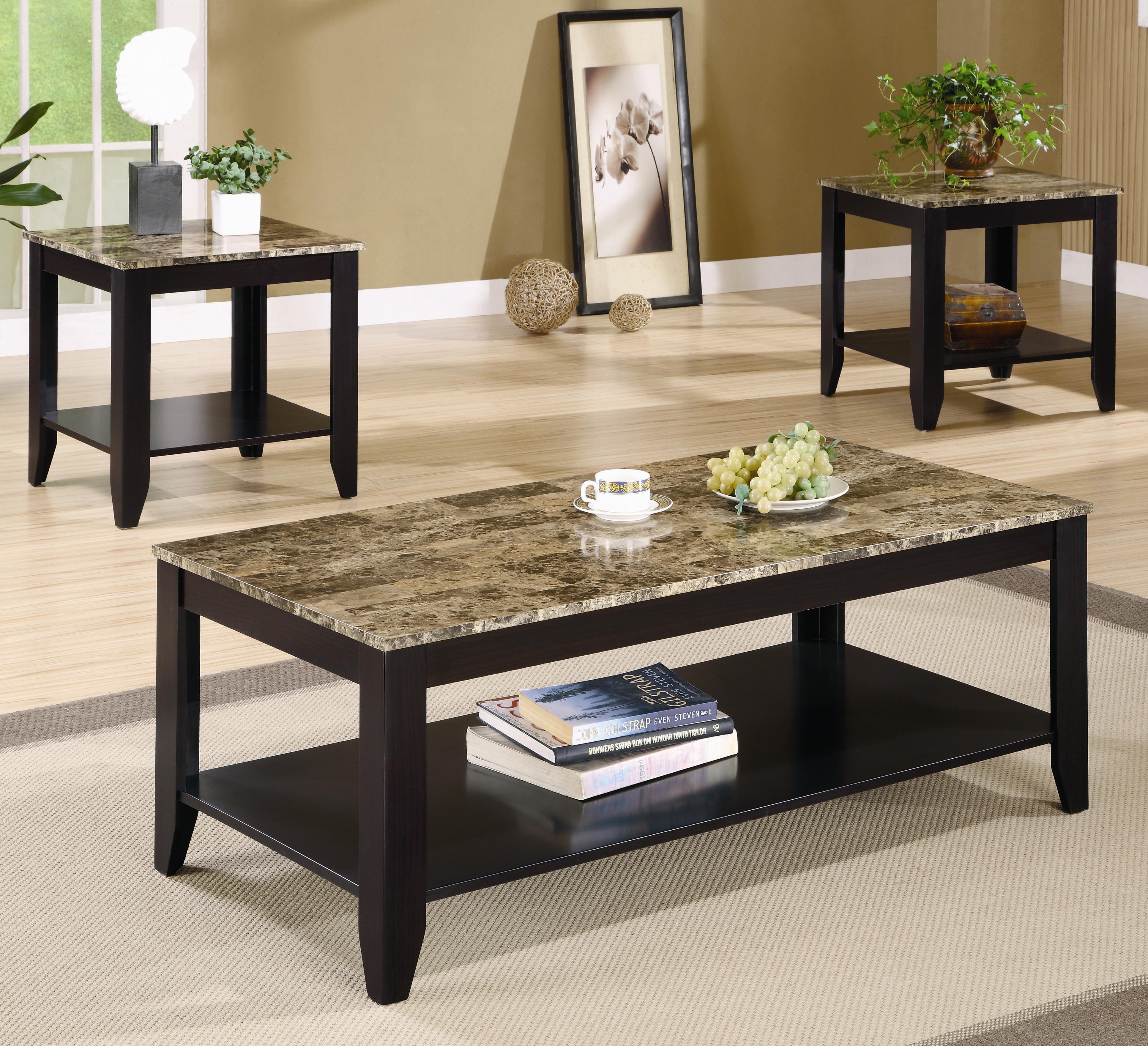 Occasional Table Sets 73554 EVERYDAY BROWN 3 PC OCCASIONAL | SET | 7 ...