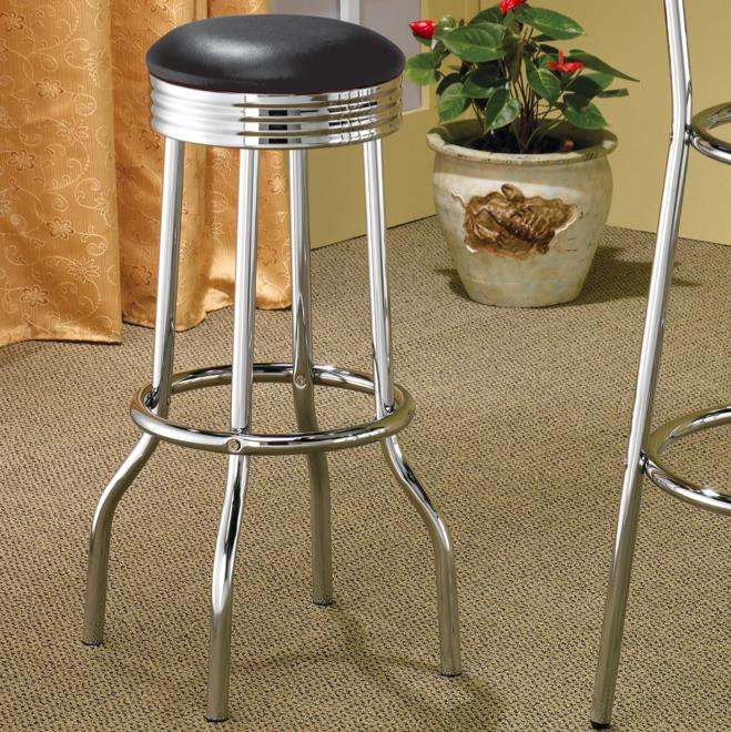 Coaster Cleveland 2408 Chrome Plated Soda Fountain Bar Stool | Carolina ...