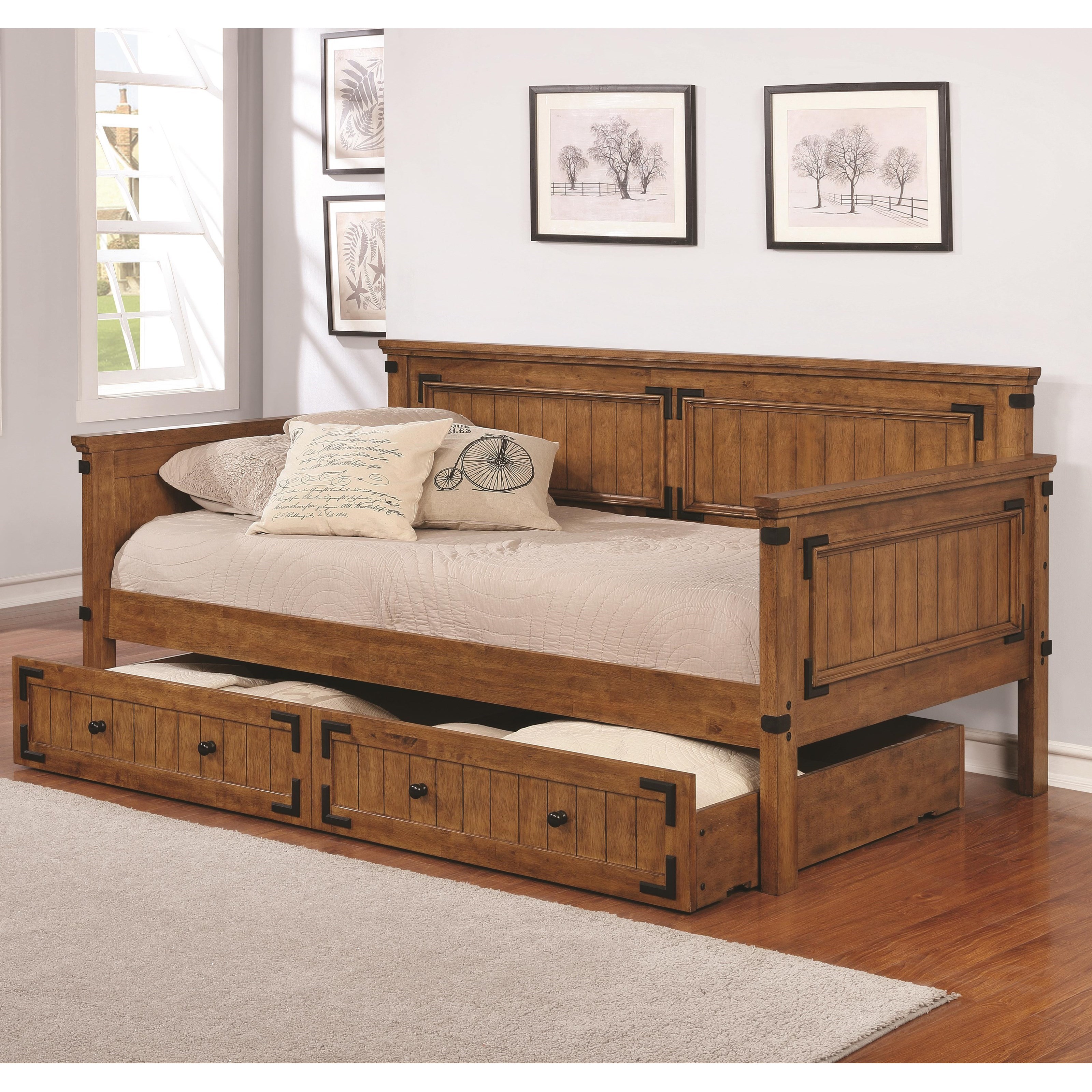 Coaster Daybeds by Coaster 300675+300676 Rustic Daybed with Trundle ...