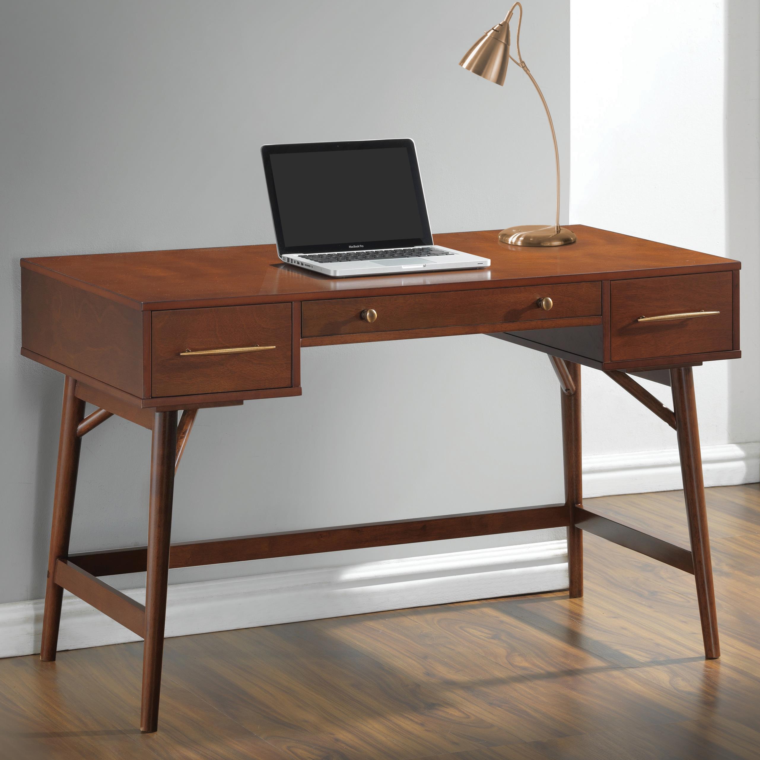 Coaster 800744 Mid-Century Modern Writing Desk with 3 Drawers | Dunk ...