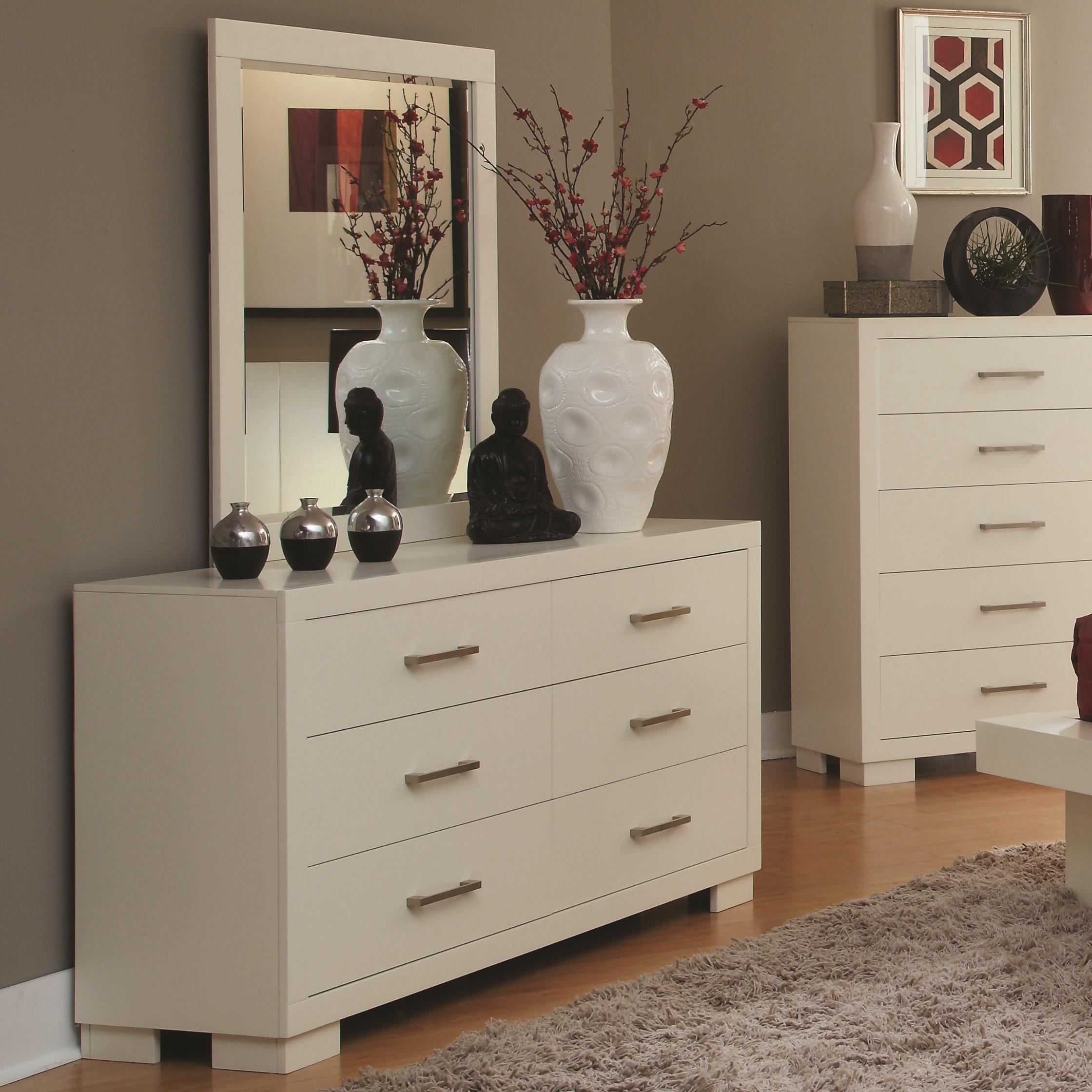 Contemporary Dresser With Mirror
