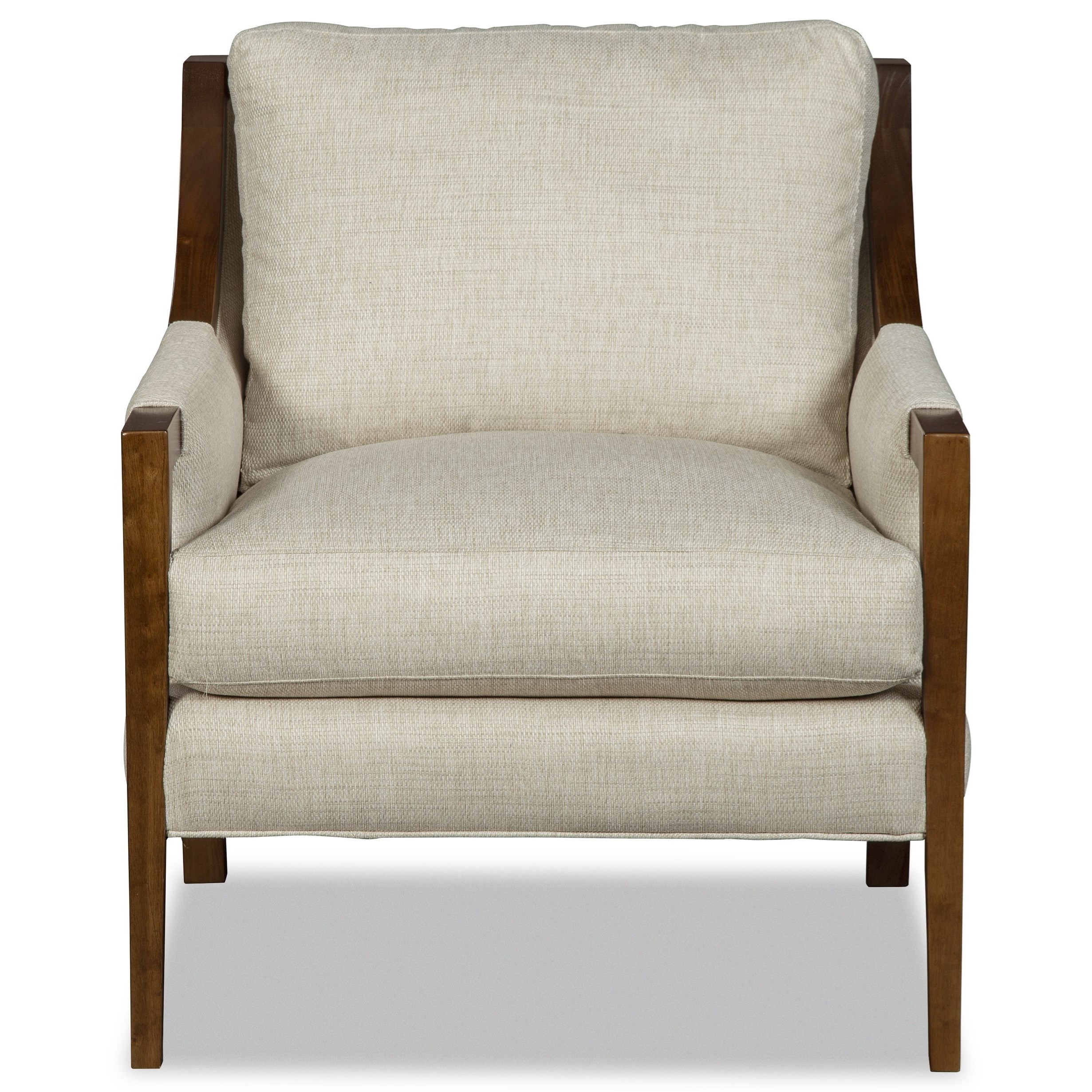 Craftmaster 002910 Transitional Chair with Wood Arms and Trim | Belfort ...