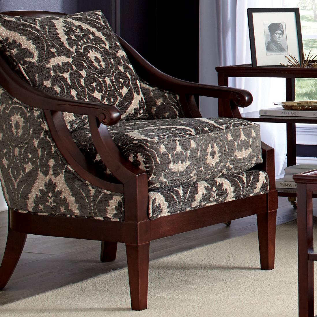 Craftmaster Accent Chairs Traditional Wood-Framed Accent Chair with ...