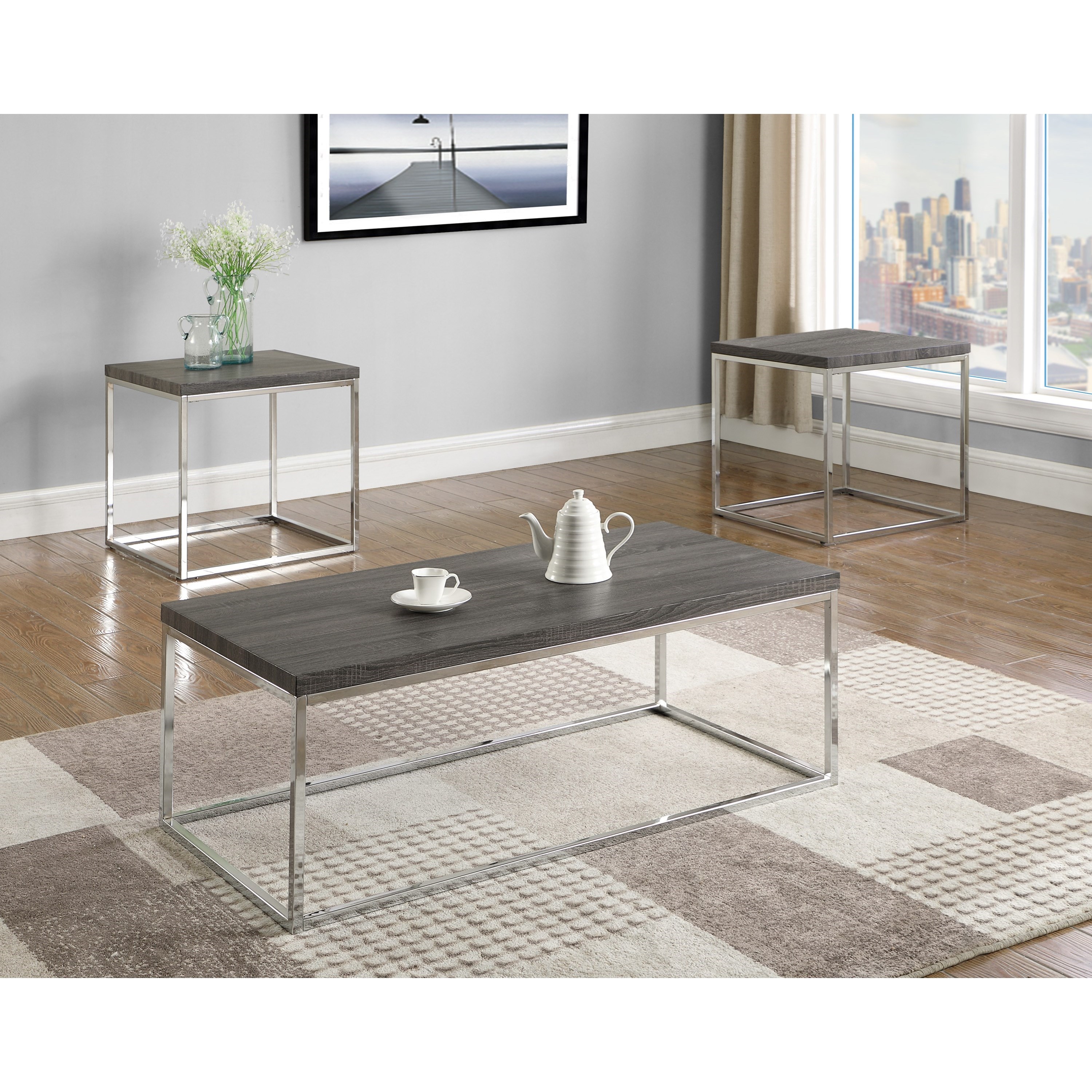 Crown Mark Furniture Britt 3701SET Contemporary Occasional Table Group ...