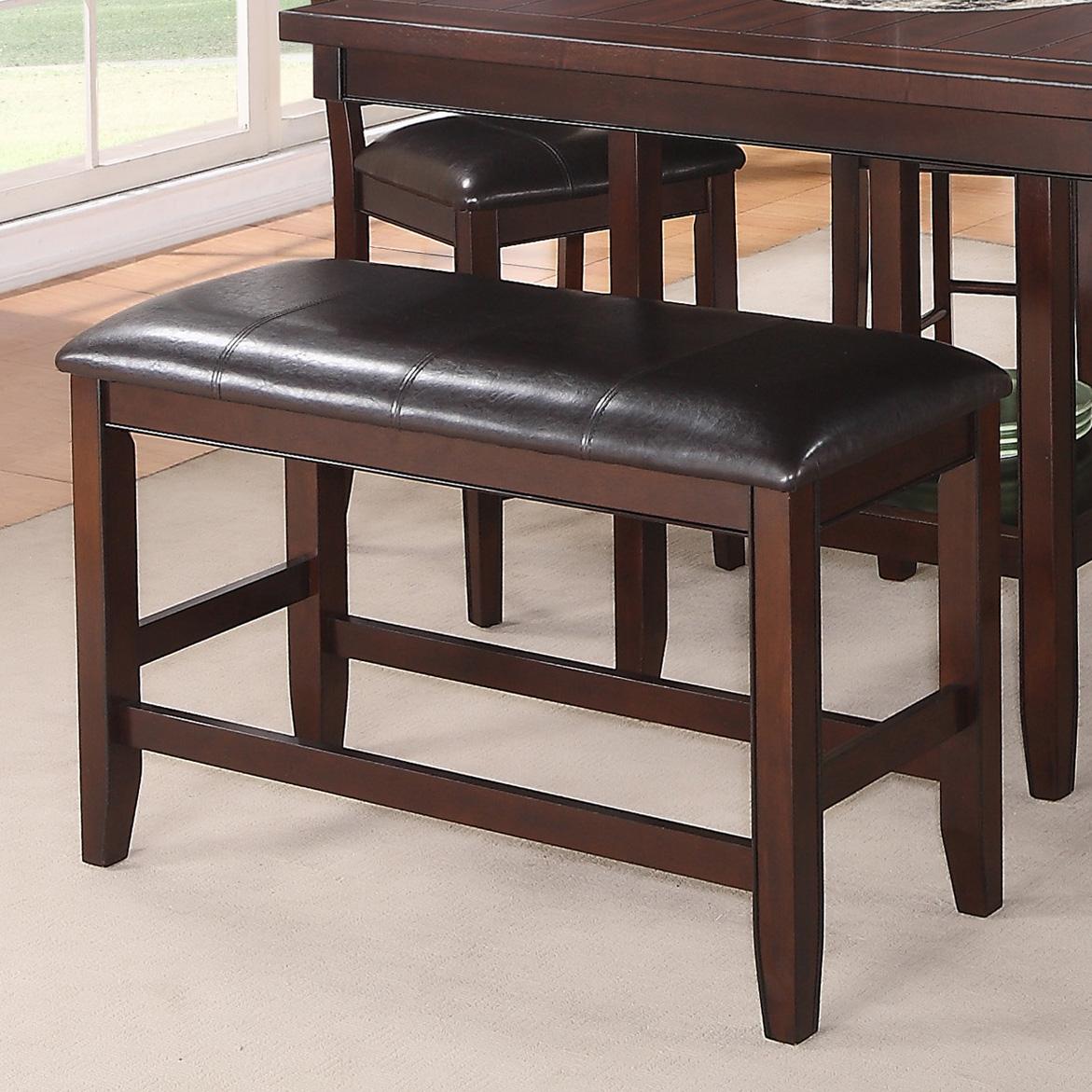 Crown Mark Fulton Counter Height Bench with Upholstered Seat | Darvin ...