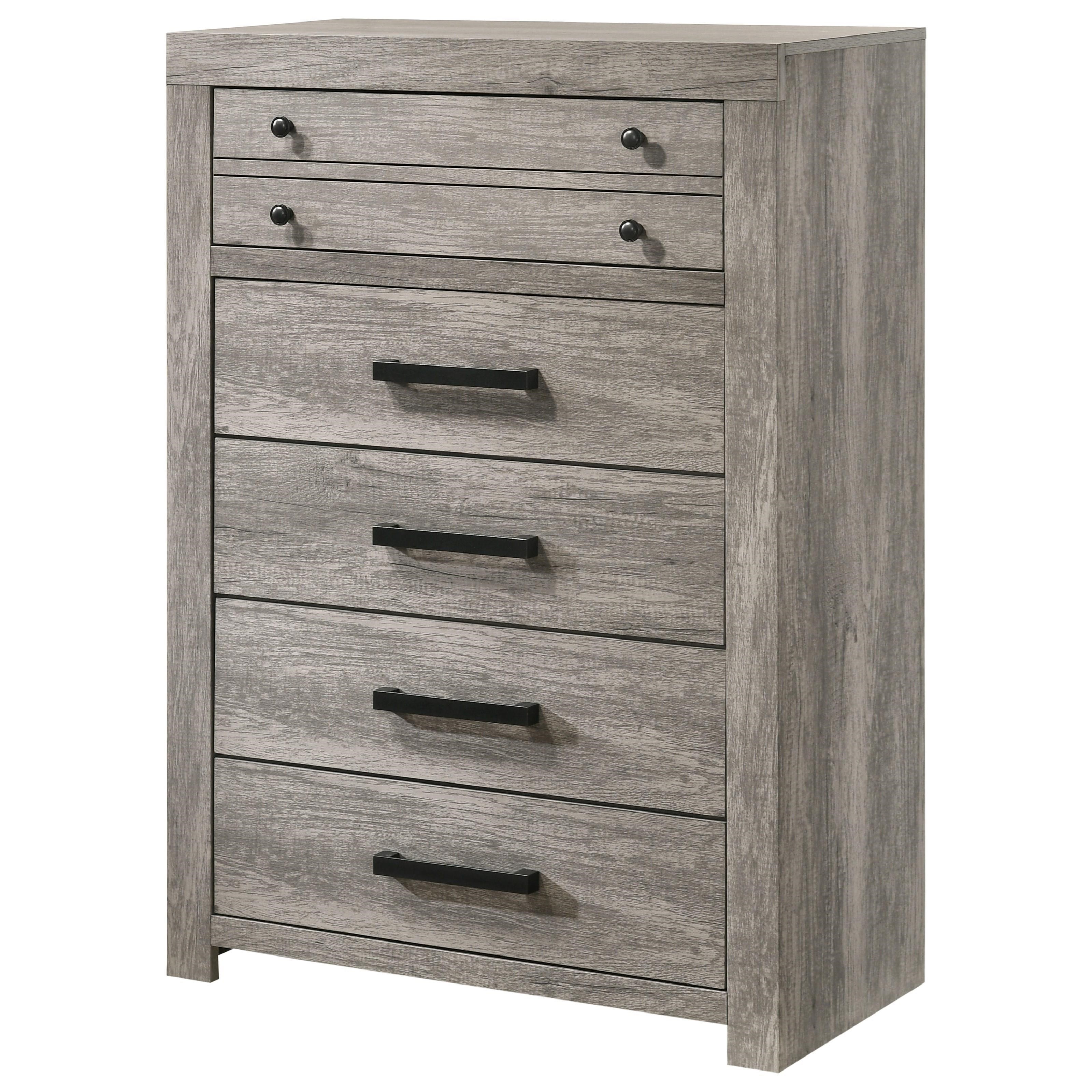 Crown Mark Tundra Relaxed Vintage Chest with Five Drawers | Wayside ...