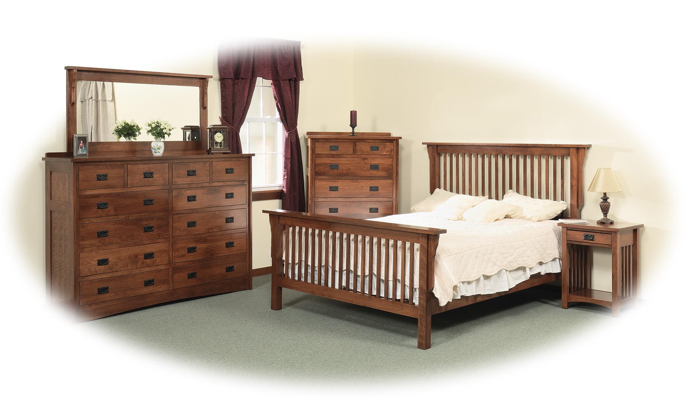 Daniel's Amish Mission California King Mission-Style Frame Bed with ...
