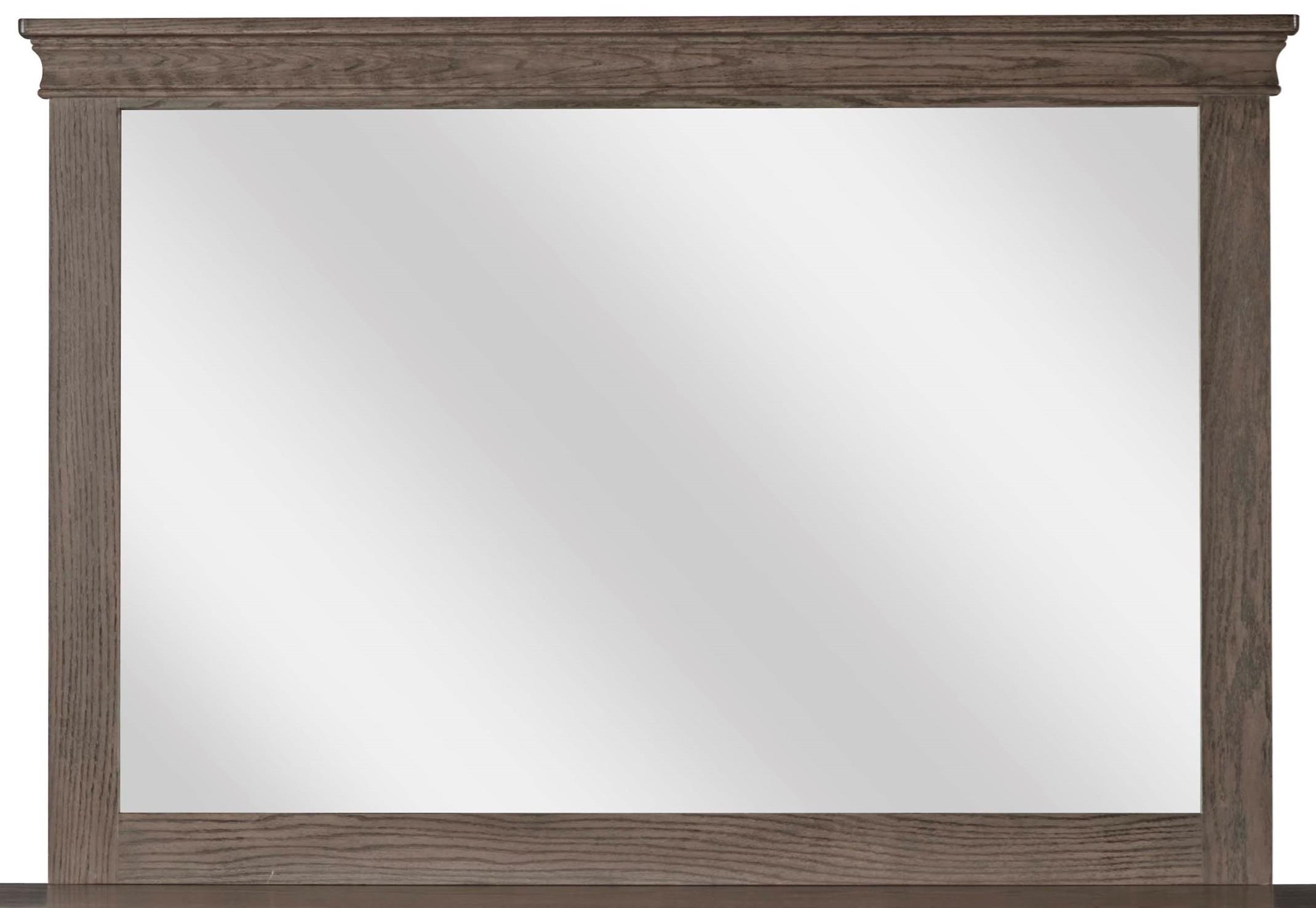 Daniel's Amish Cottage Tall Wide Mirror with Top Crown Molding ...