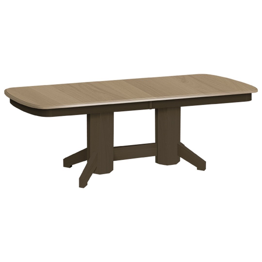 Daniels Amish Double Pedestal Tables Solid Wood Double Pedestal Table ...