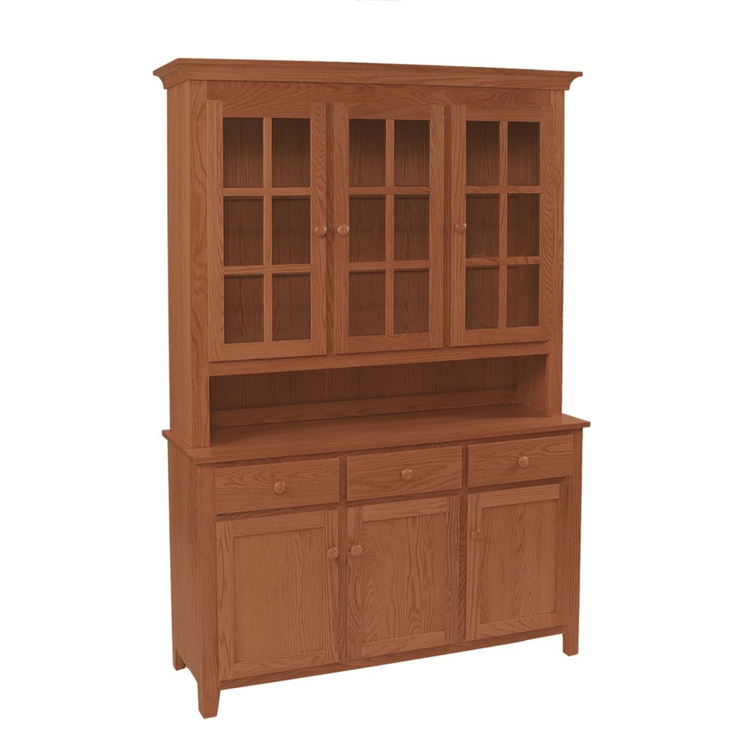 Daniels Amish Hutch and Buffets Shaker Deluxe Hutch & Buffet with Touch ...