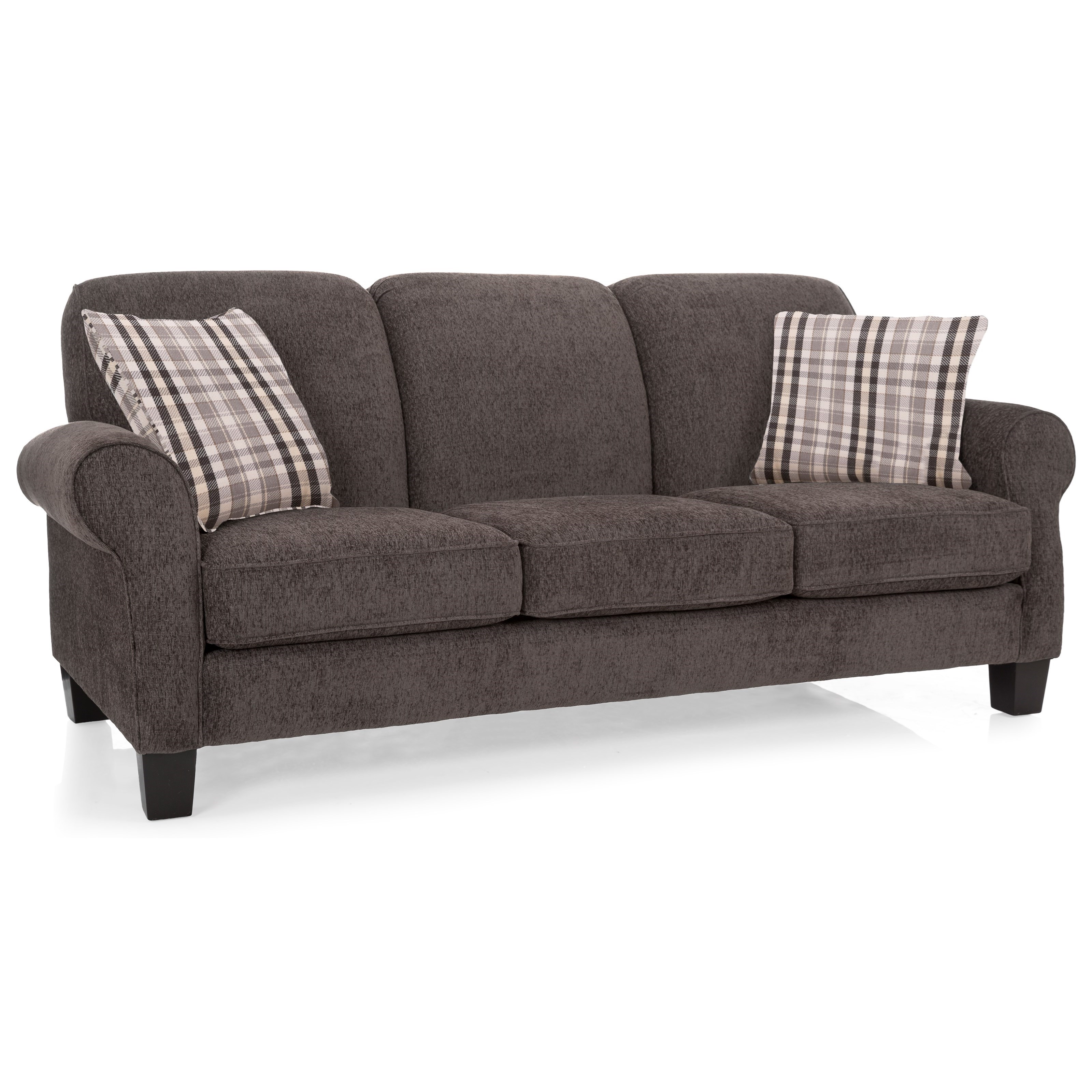 Decor-Rest 2025 Casual Sofa with Rolled Arms | Wayside Furniture | Sofas