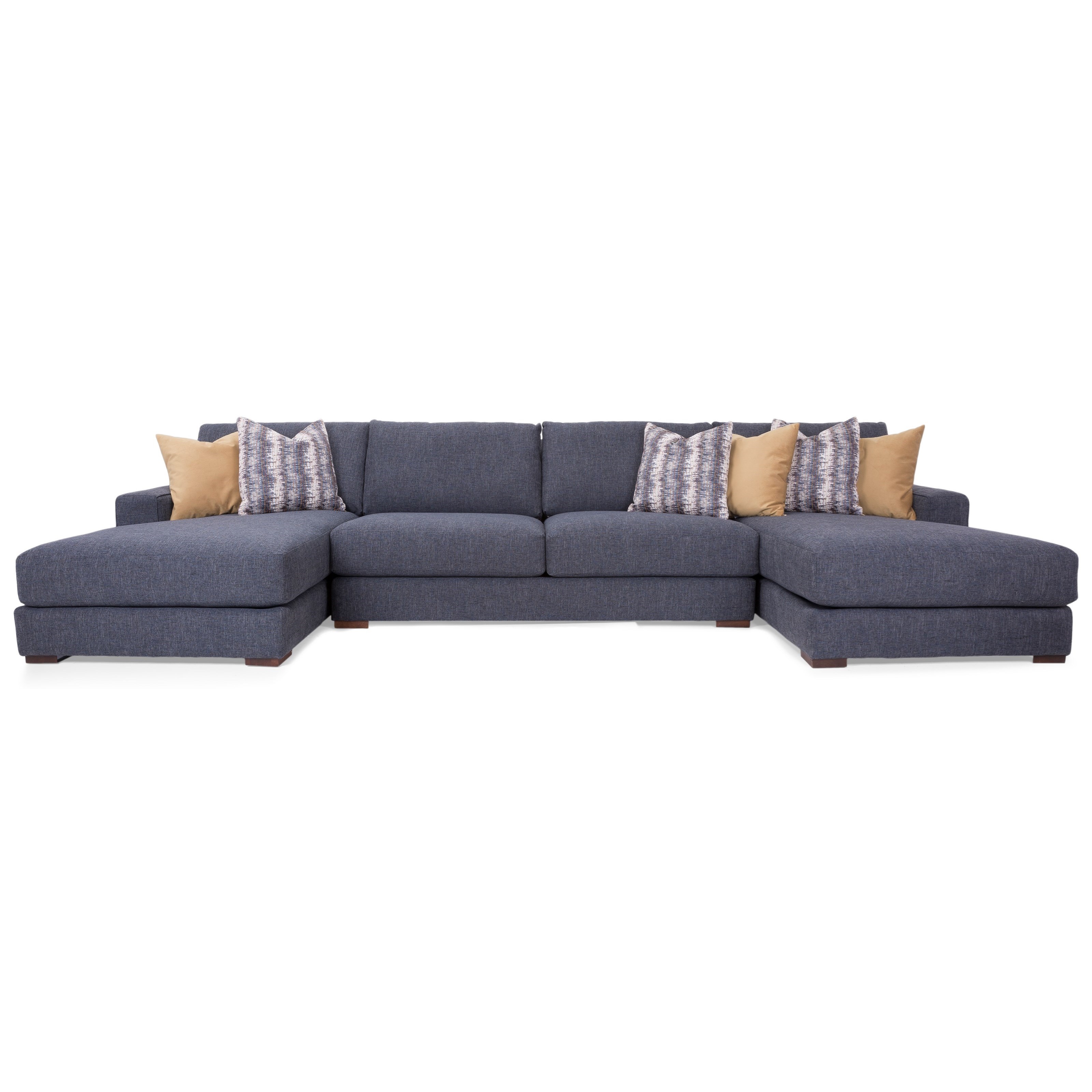 Decor-Rest 2702 Contemporary 4-Seat Sectional Sofa with 2 Chaise ...