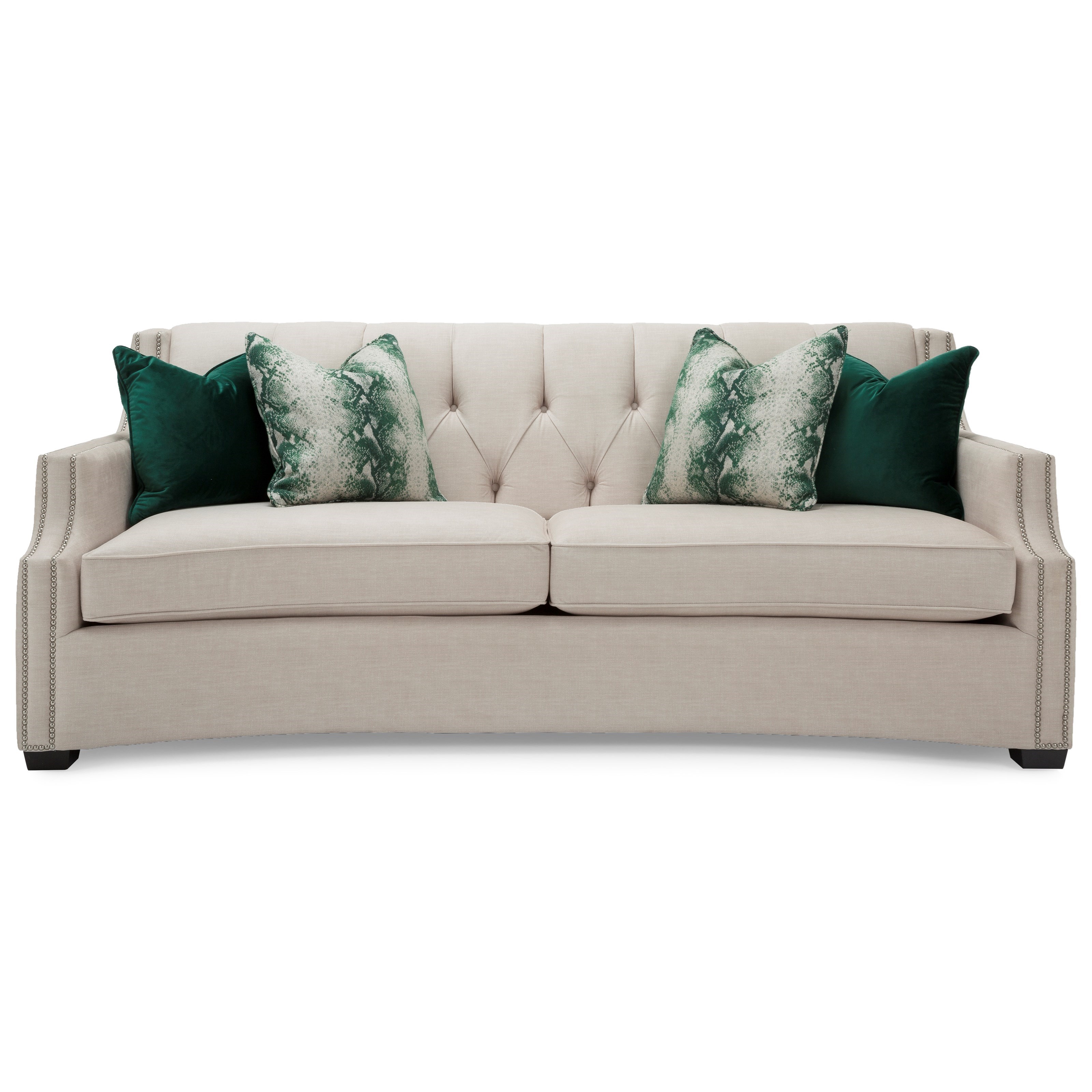 Decor-Rest 2789 Transitional Tufted Sofa with Scooped Arms and ...