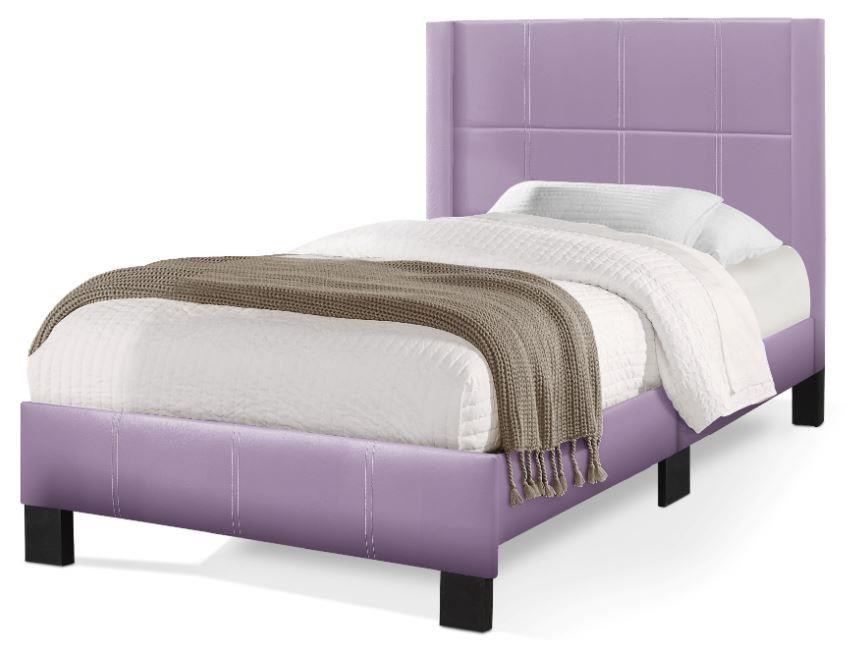 Exclusive Reina 4553019 T Twin Upholstered Bed Purple Del Sol Furniture Upholstered Beds