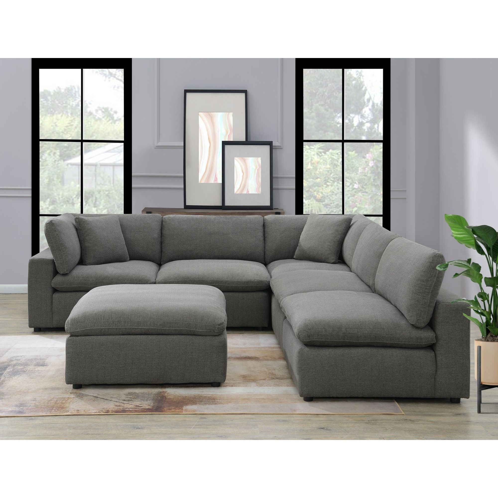 Elements Cloud 9 Contemporary Modular Sectional Sofa | Royal Furniture ...