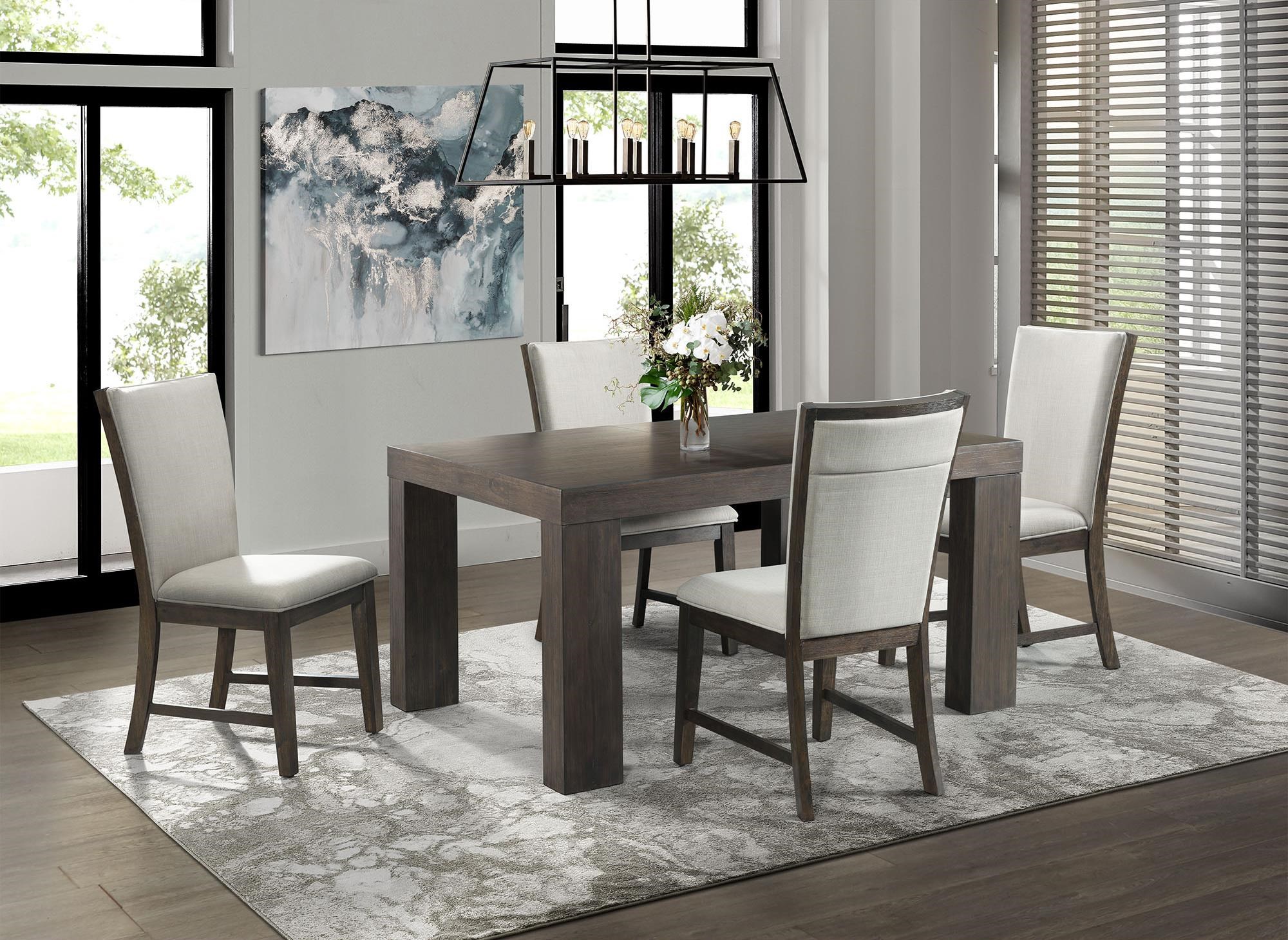 Elements International Grady Contemporary Dining Table Set with 4 ...
