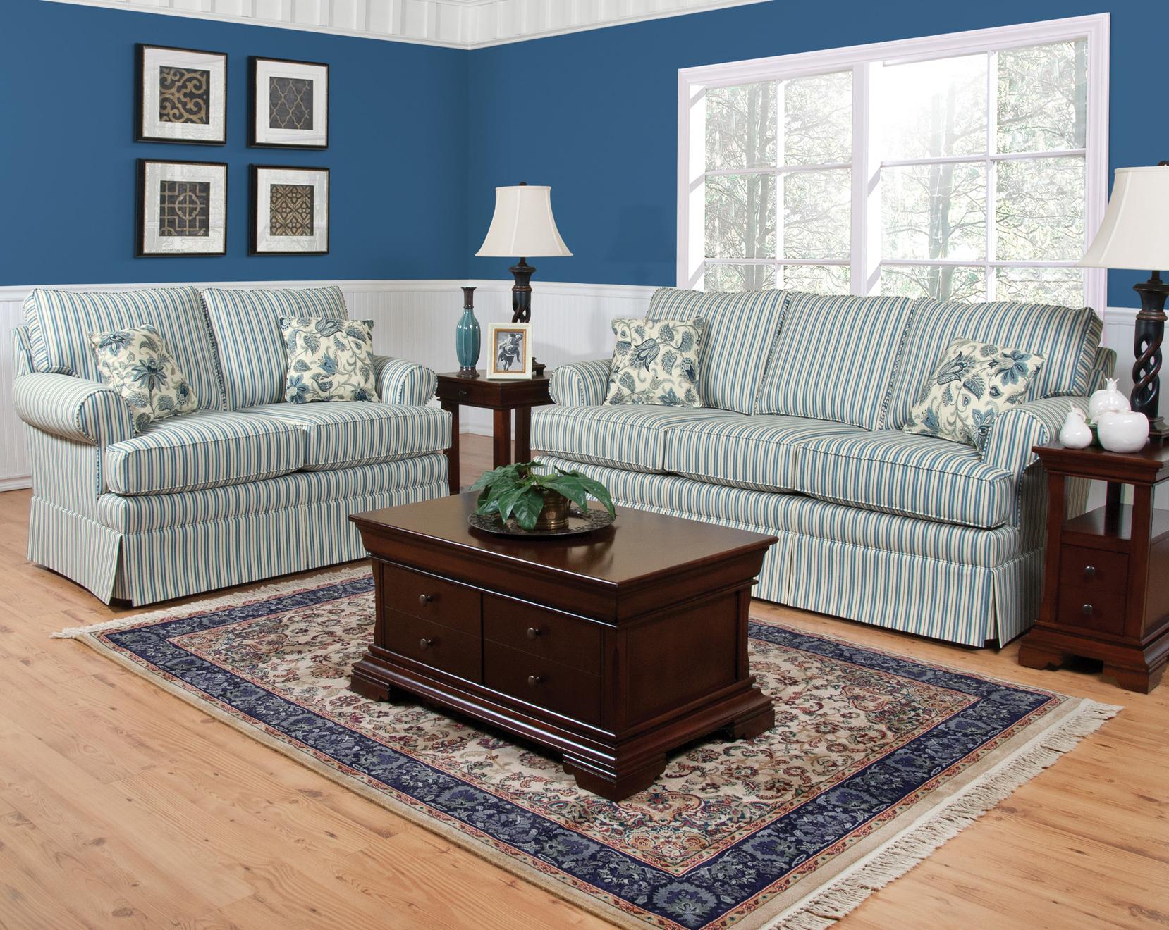 England Grace 5348 Visco Mattress Full Size Sofa Sleeper with Cottage ...