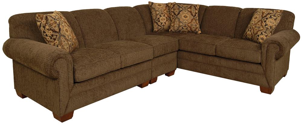 England Monroe 3 Piece Sectional with LAF Sofa | AHFA | Sofa Sectional