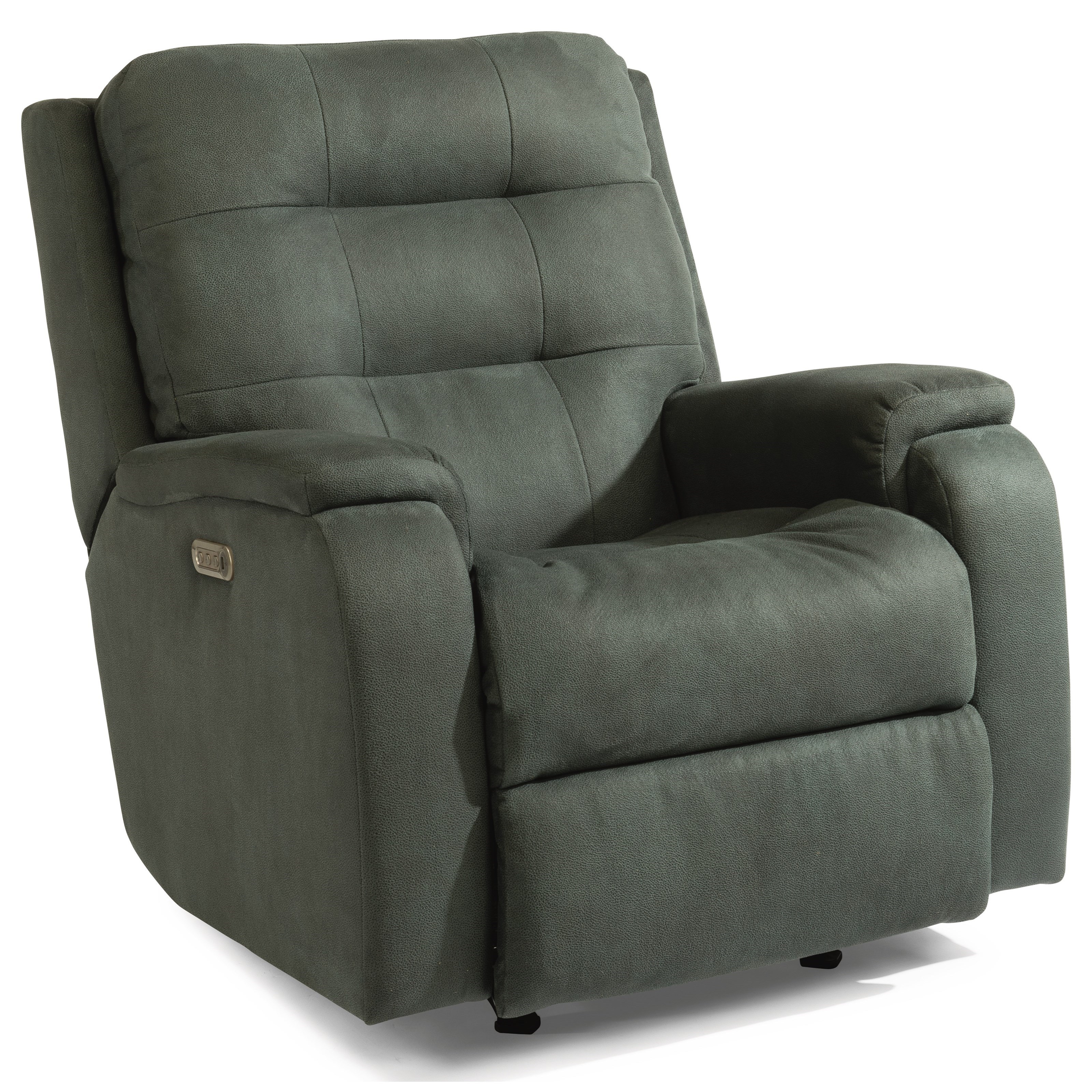 Flexsteel Arlo Contemporary Power Rocking Recliner with Power Headrest ...