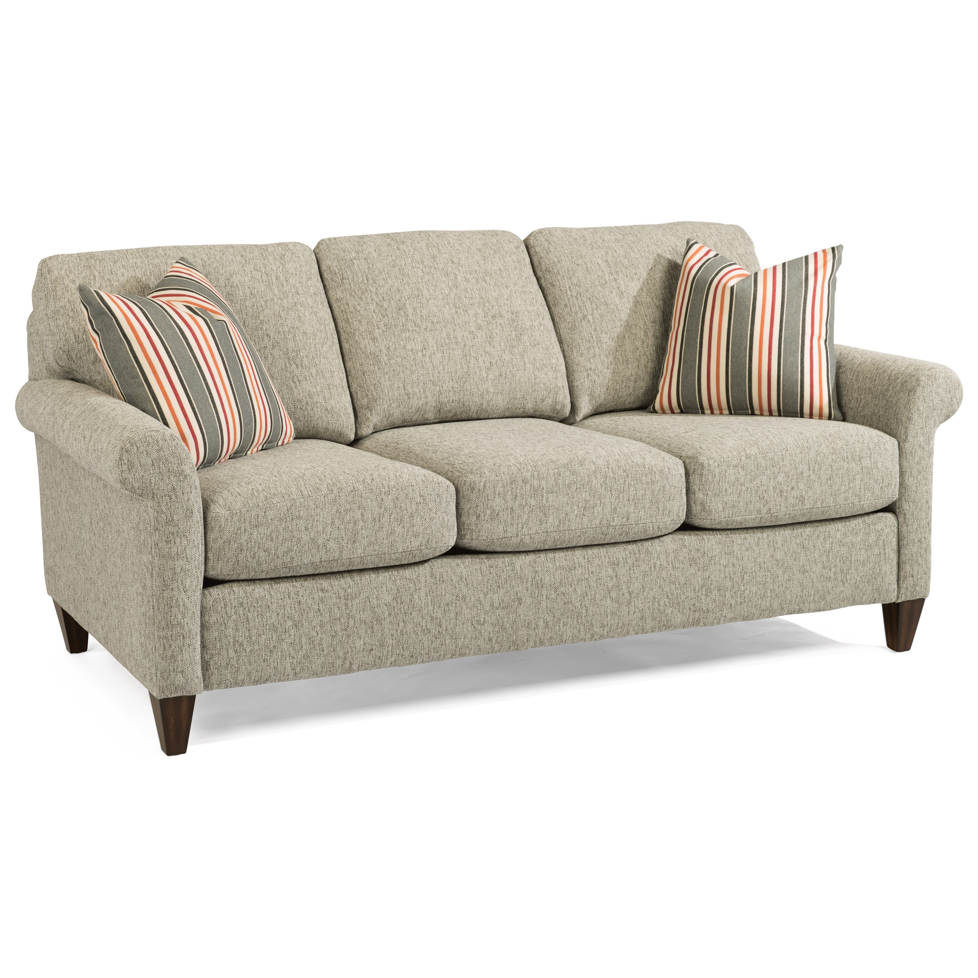 Flexsteel Audrey Transitional Sofa with Rolled Arms | Find Your ...