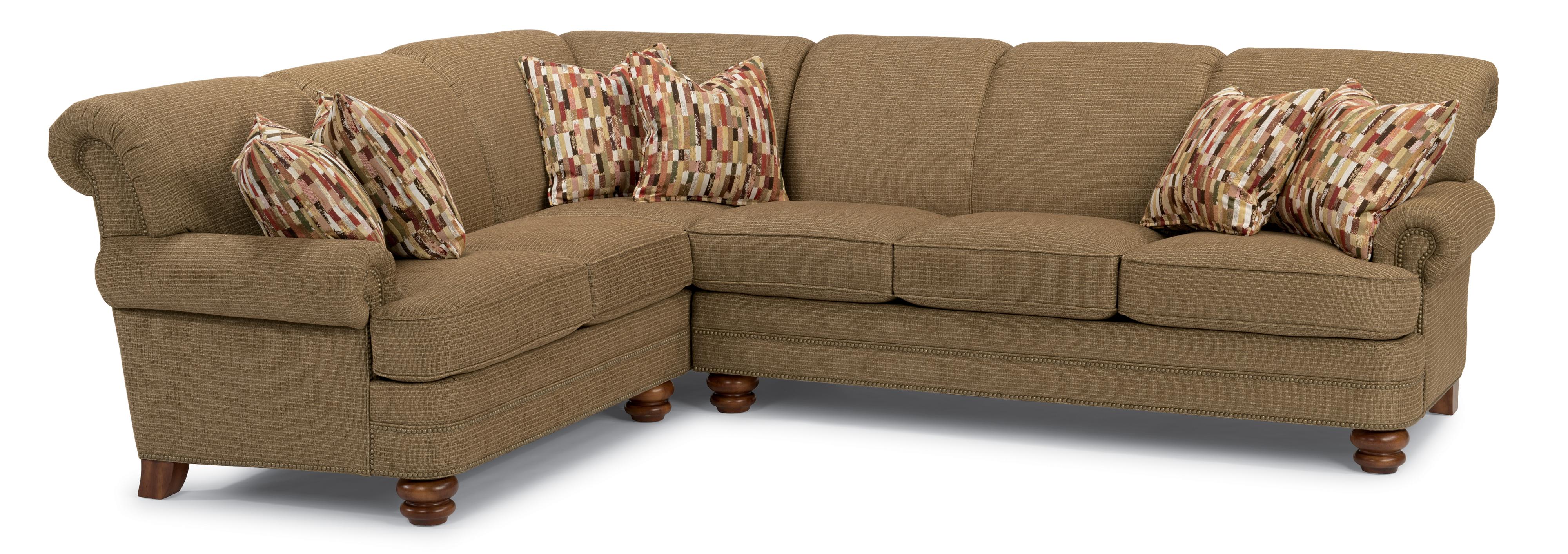Flexsteel Bay Bridge Two Piece Sectional Sofa with LAF Corner Sofa ...