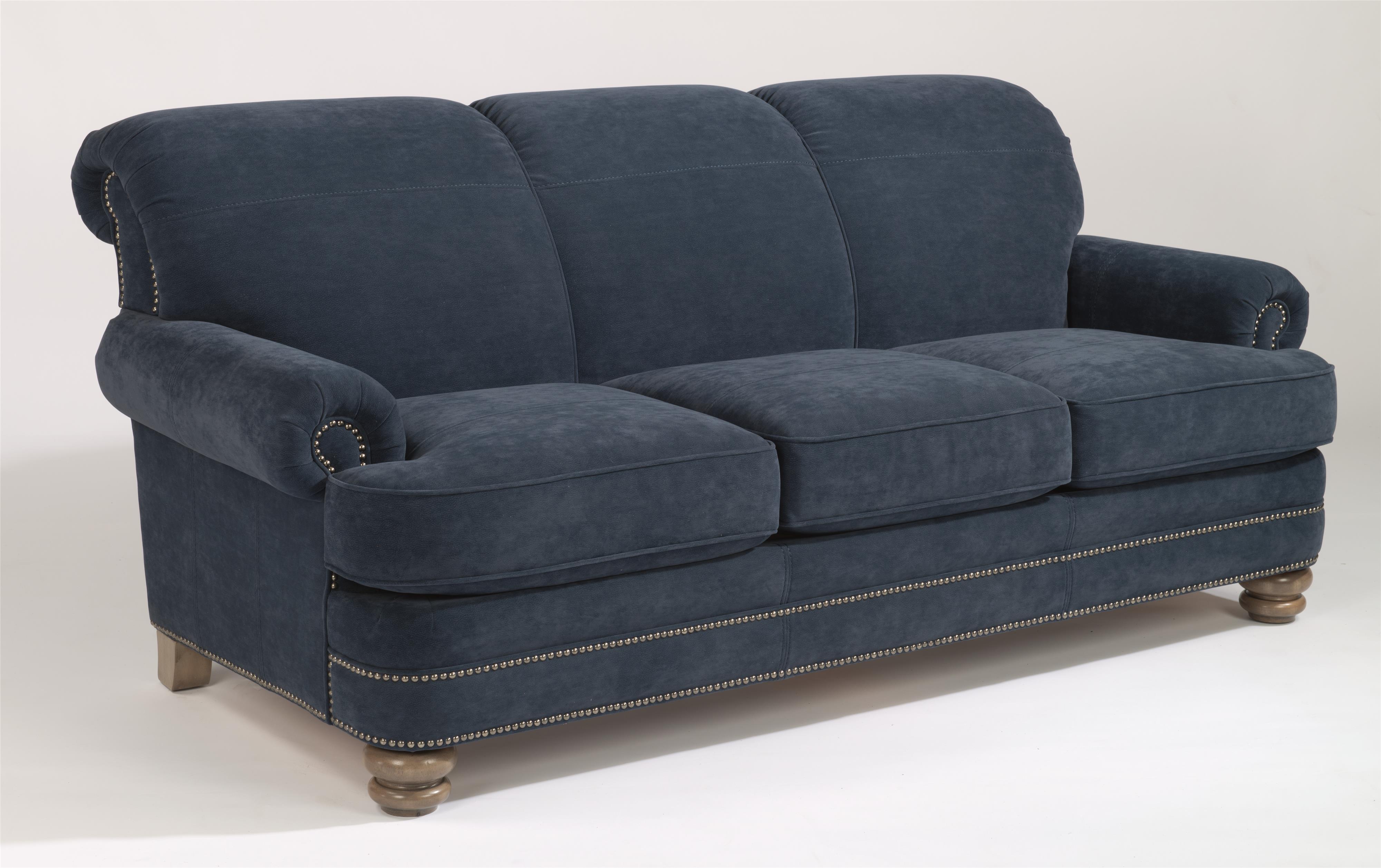 Flexsteel Bay Bridge B3791-31 Traditional Rolled Back Sofa | Hudson's ...