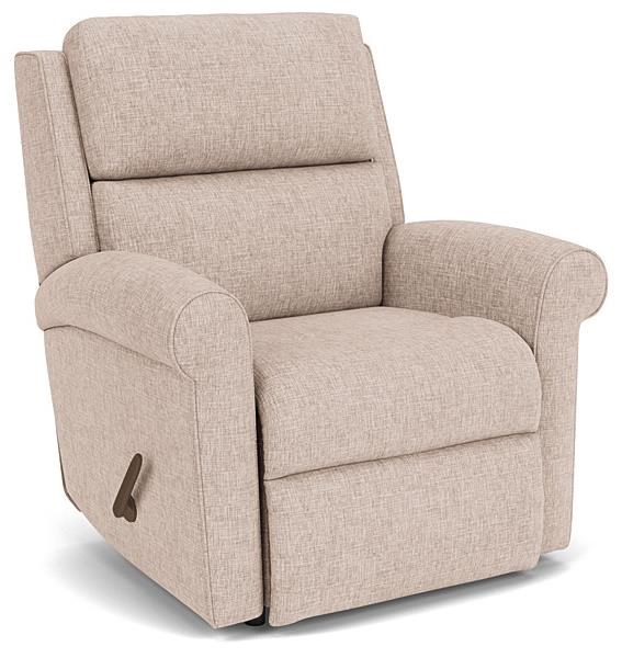 Flexsteel Belle 283053S01 Casual Swivel Gliding Recliner with Rolled Arms Simon s Furniture Recliners