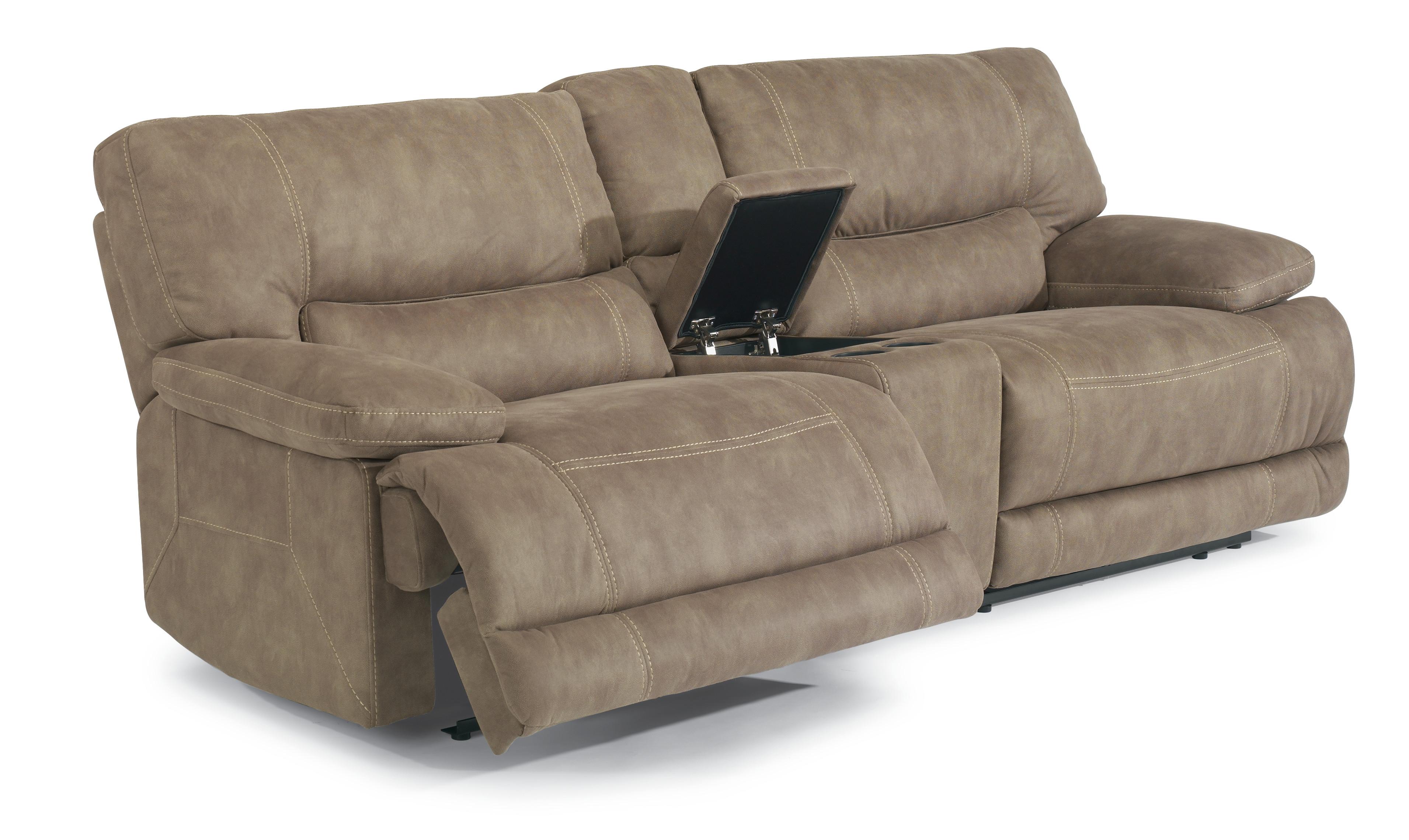 Flexsteel Latitudes - Delia Power Reclining Sectional Sofa with Middle ...