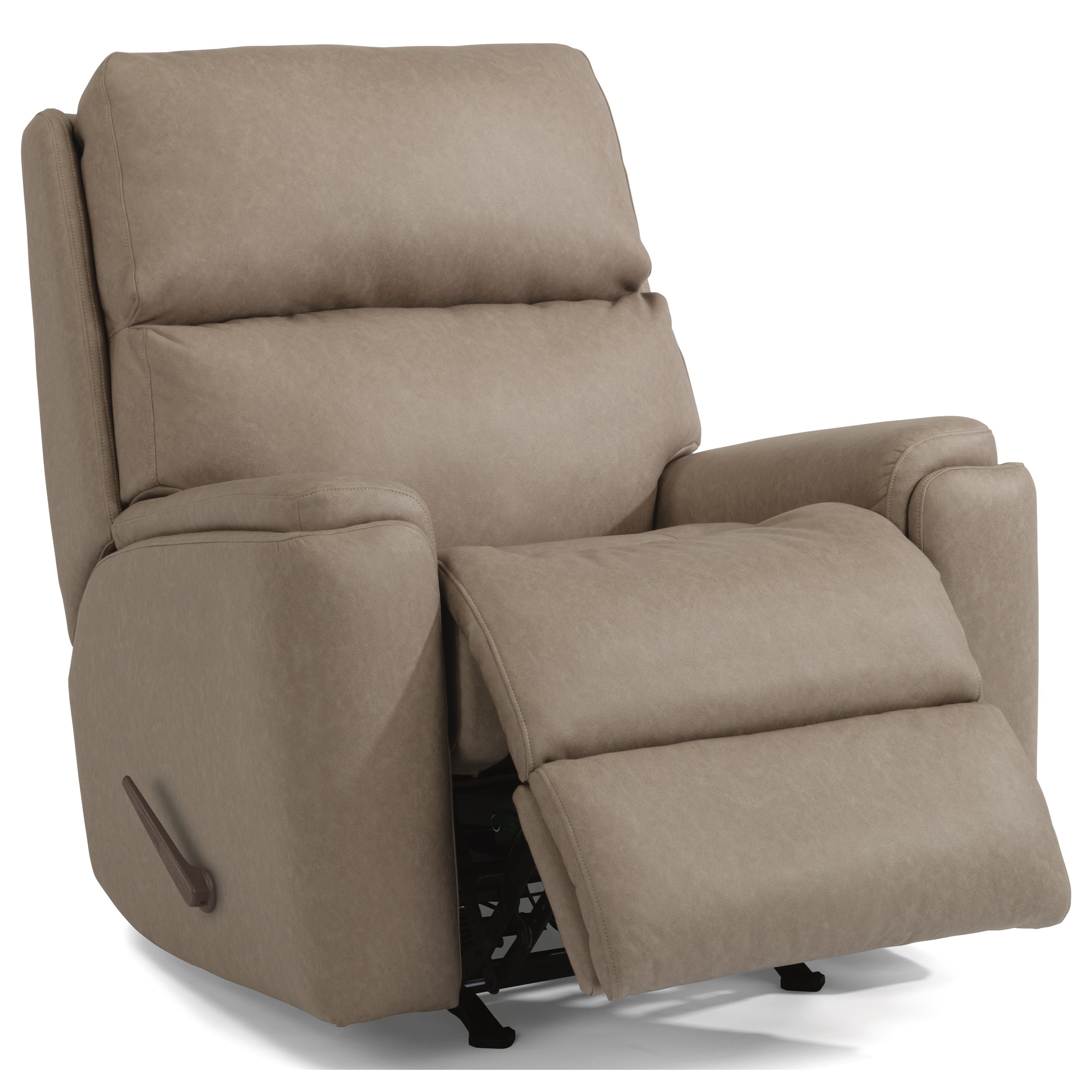 Flexsteel Rio Casual Swivel Gliding Recliner with Pillow Arms | Conlin ...