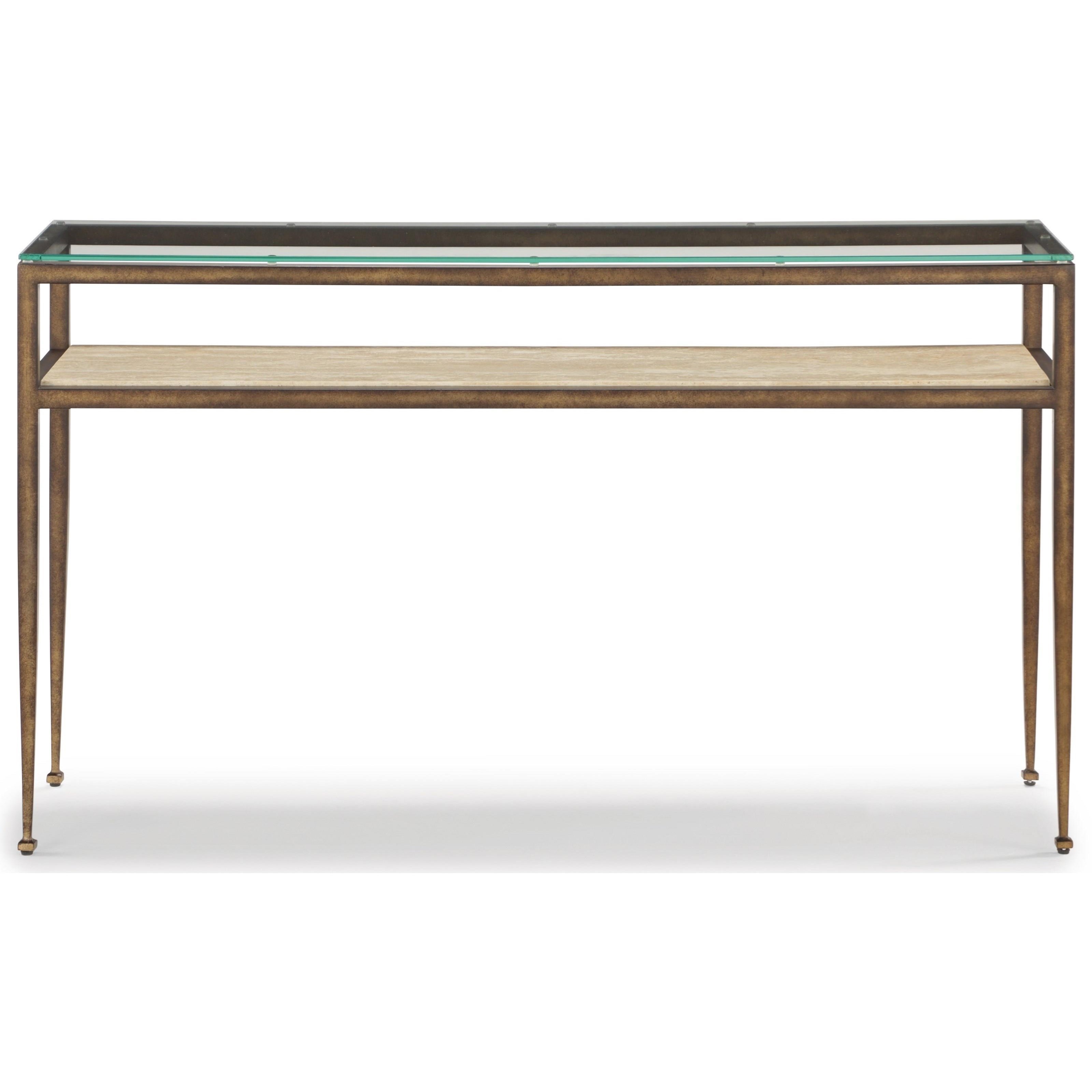 Flexsteel Wynwood Collection Venice Transitional Sofa Table With Glass flexsteel-wynwood-collection-venice-transitional-sofa-table-with-glass