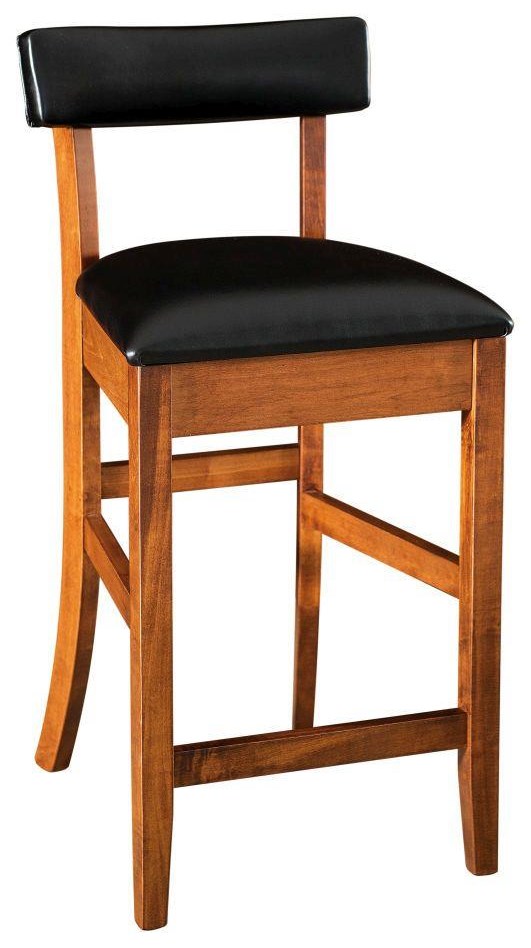 F&N Woodworking Eldon Customizable Solid Wood 30" Stationary Bar Stool ...