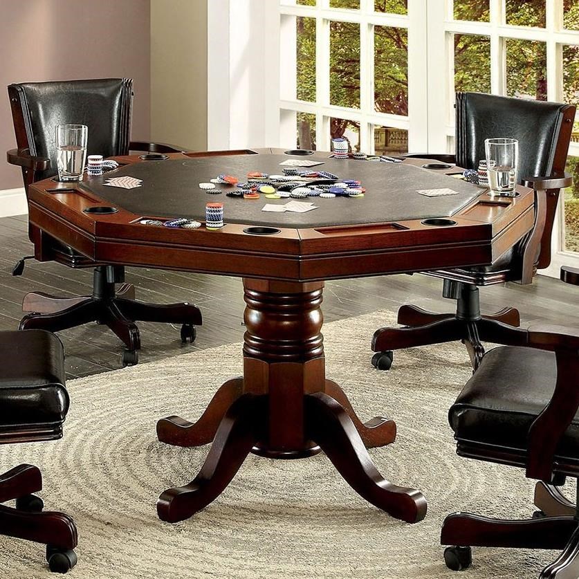 Rowan Traditional Game Table with Interchangeable Top and Built-In ...