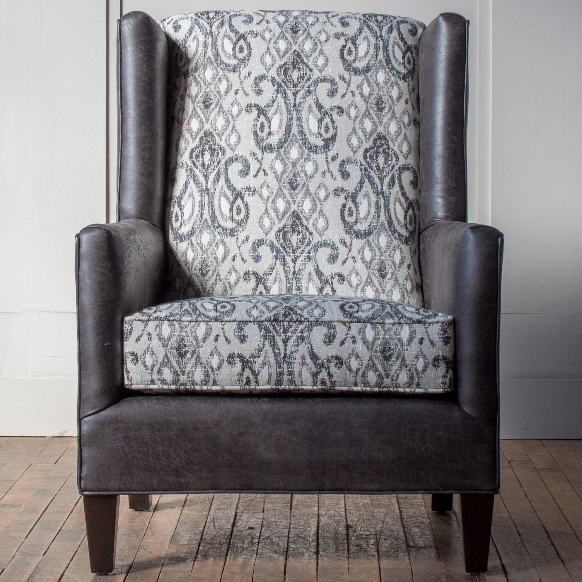 Hallagan Furniture Accent Chairs Customizable Wing Back Accent Chair ...