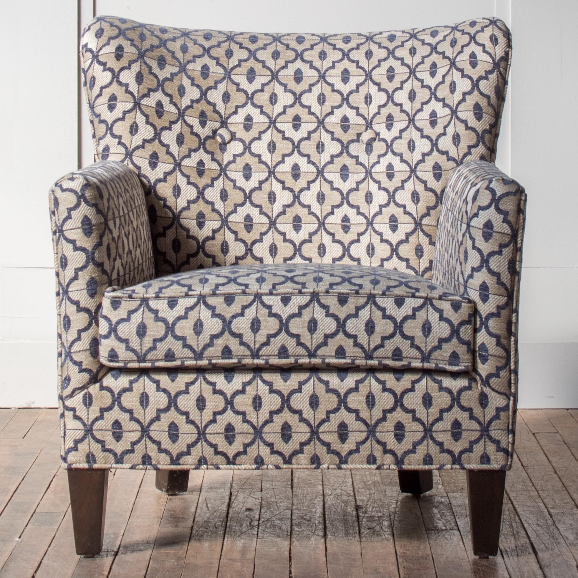 Hallagan Furniture Accent Chairs Customizable Accent Chair with Curved ...