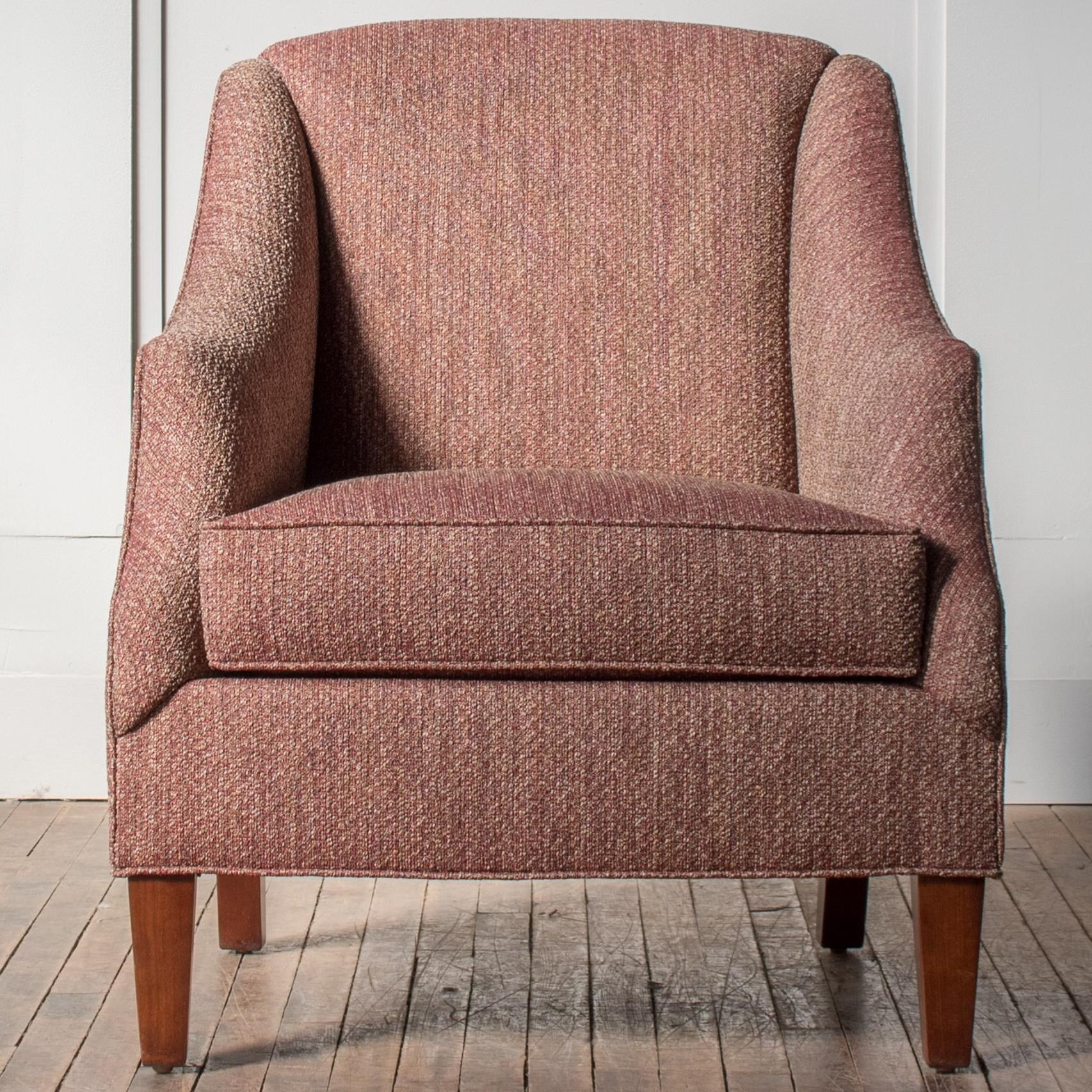 Hallagan Furniture Accent Chairs Customizable Sloped Arm Accent Chair ...