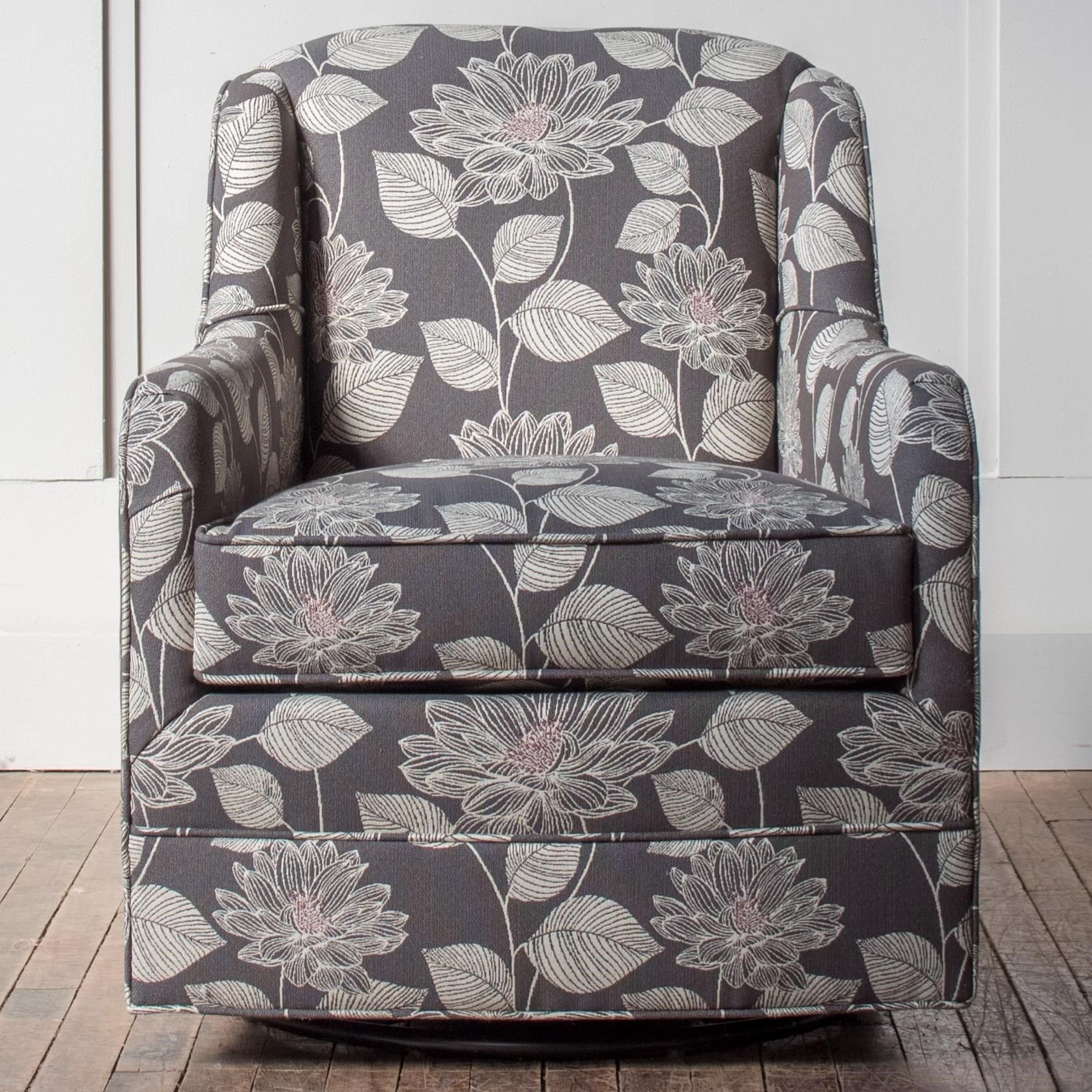 Hallagan Furniture Accent Chairs Customizable Swivel Glider Chair ...