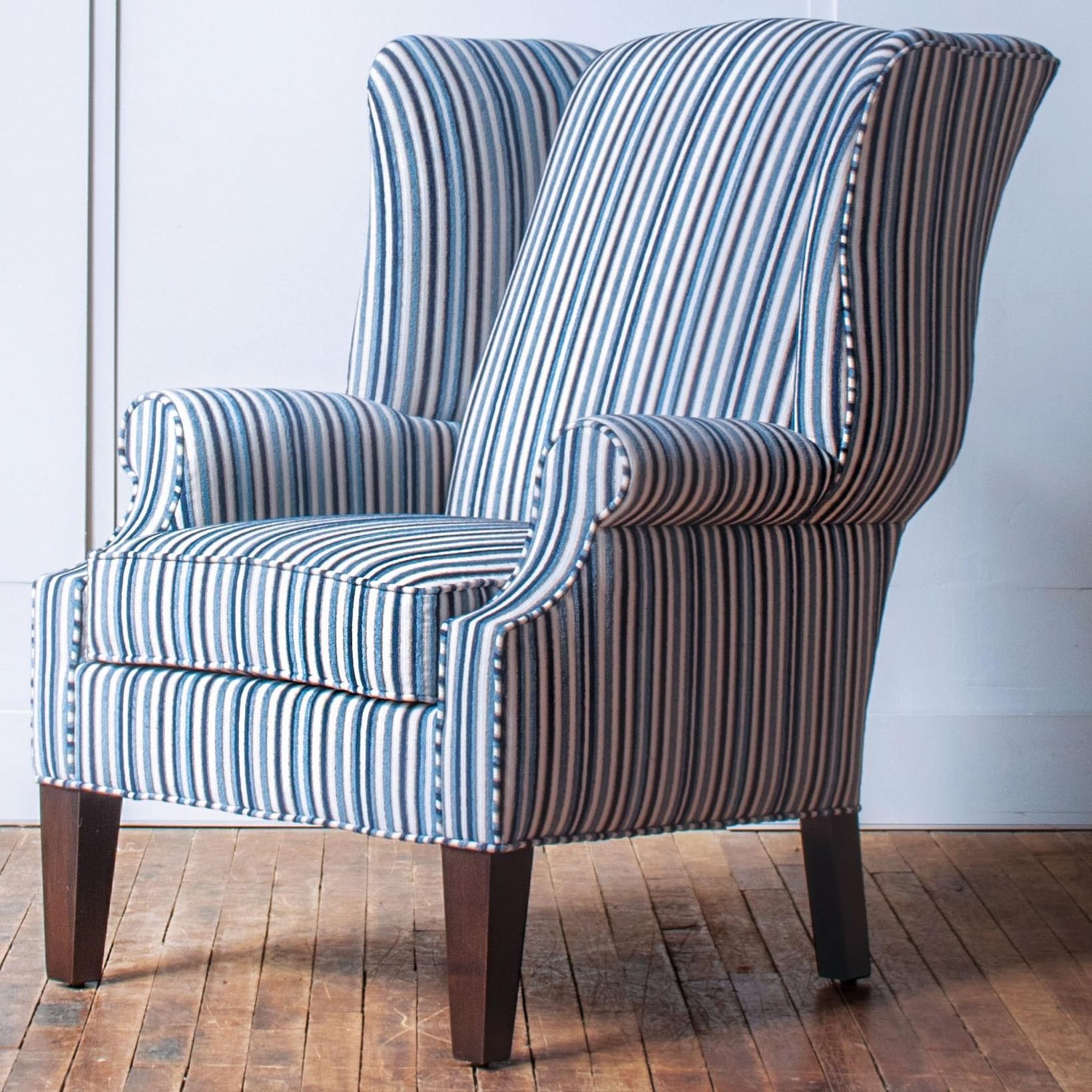 Hallagan Furniture Accent Chairs Customizable Wing Back Accent Chair ...
