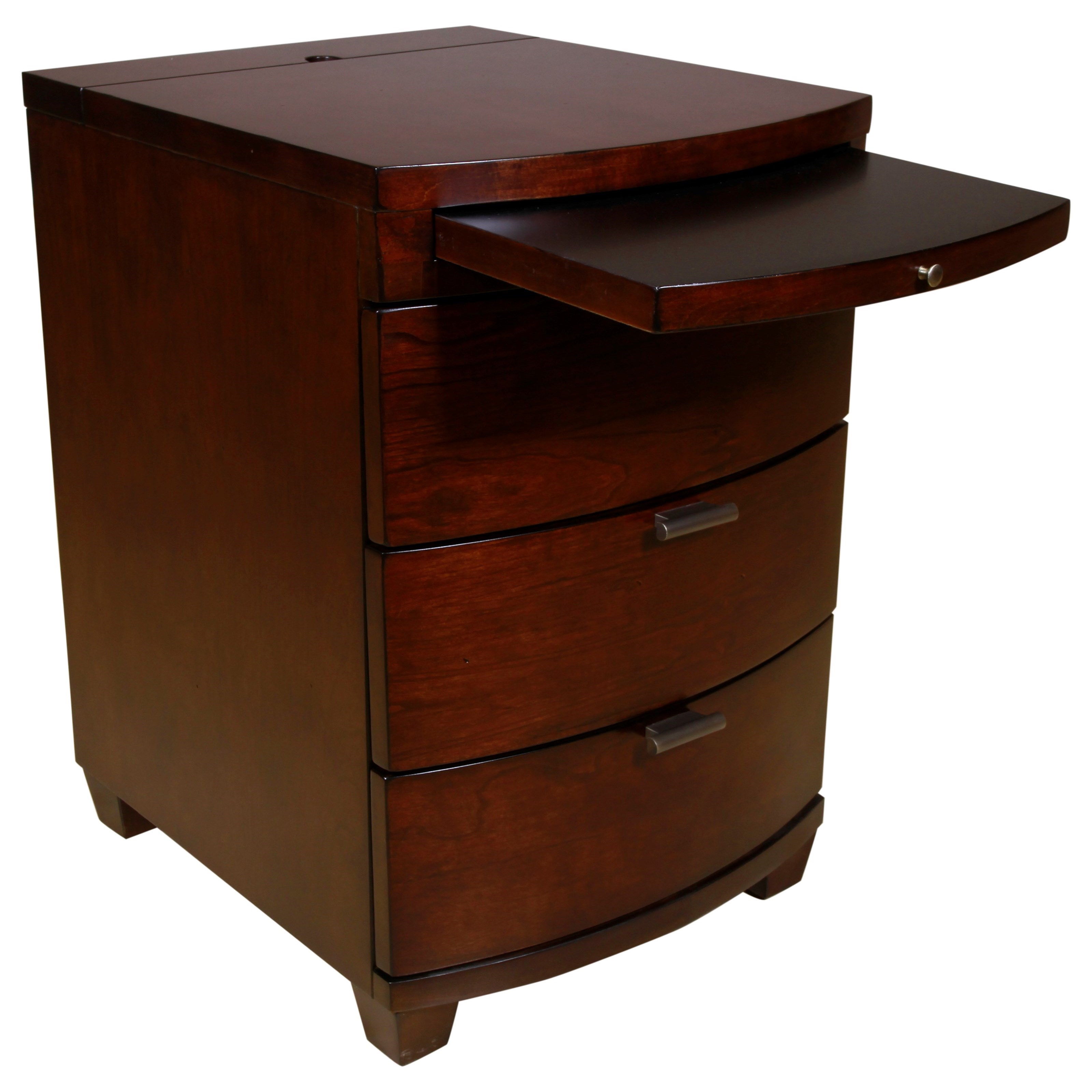 Hammary Chairsides Bowfront Chairside Table with USB Power Bar ...