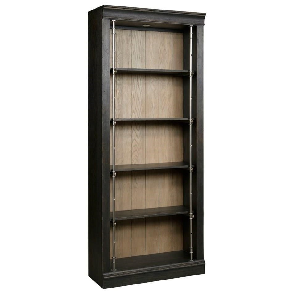 Hammary Hancock Transitional Wood and Metal Bunching Bookcase | Lindy's ...
