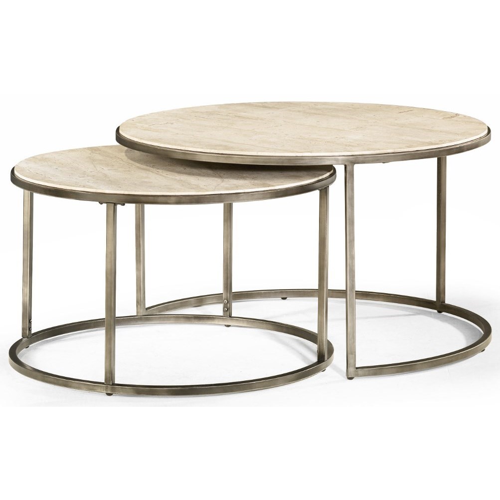 Hammary Modern Basics Round Cocktail Table with Nesting Tables ...