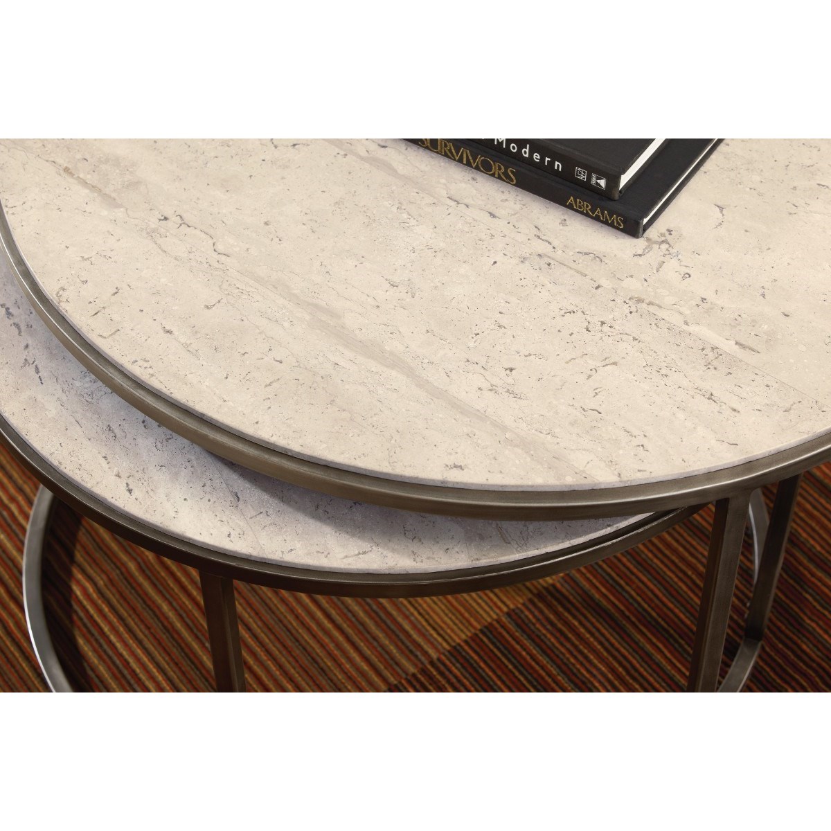 Hammary Modern Basics Round Cocktail Table with Nesting Tables | Howell ...