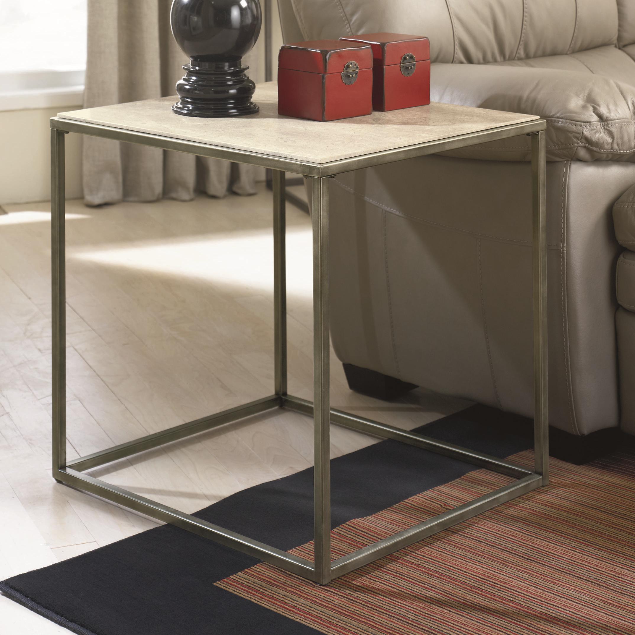Hammary Modern Basics Rectangular End Table with Bronze Finish | Stoney ...
