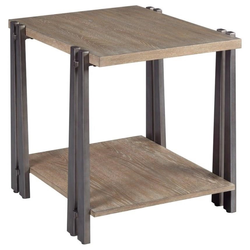 Hammary Pasadena Contemporary Rectangular Wood and Metal End Table ...