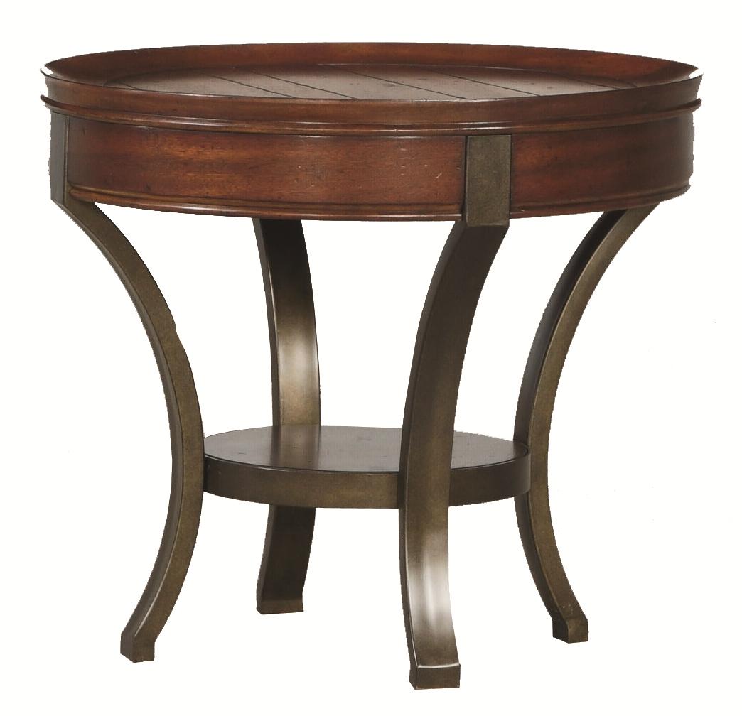 Hammary Sunset Valley Metal Base Round End Table | Wayside Furniture ...