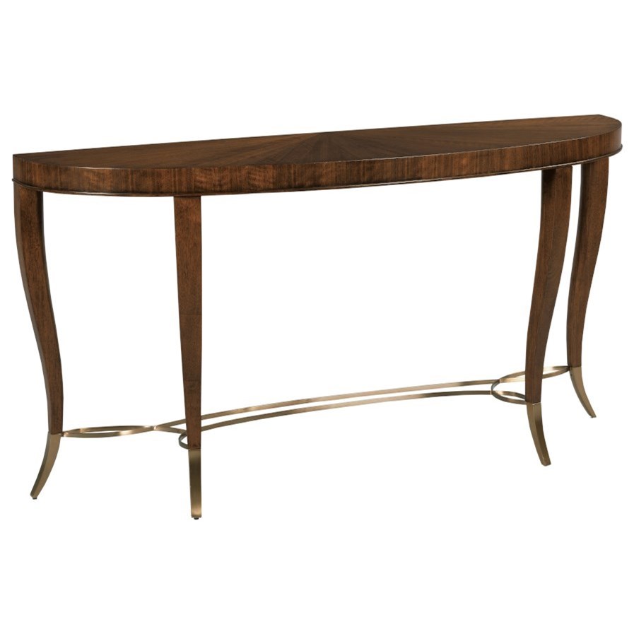Table Trends Vantage Transitional Console Table with Demilune Shape ...