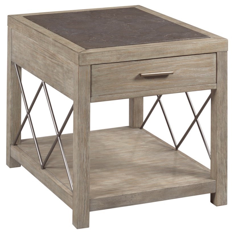 Hammary West End Transitional Rectangular End Table with Drawer ...
