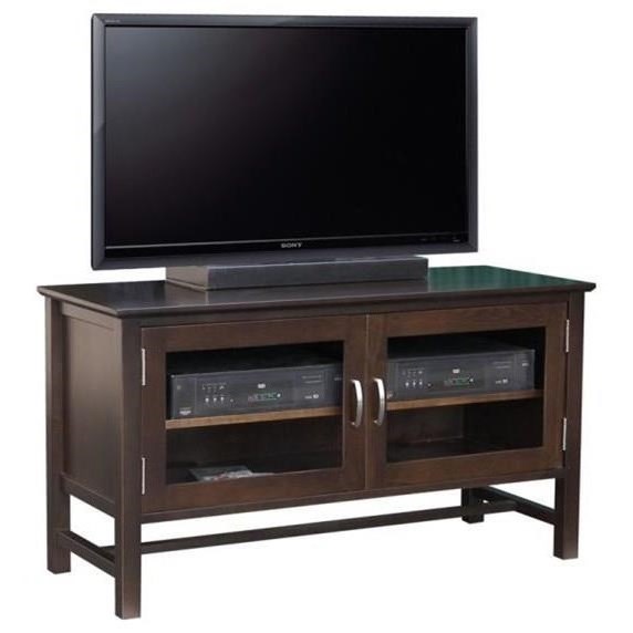 Handstone Brooklyn P-BRHD48 48" HDTV Cabinet with 2 Glass Doors ...