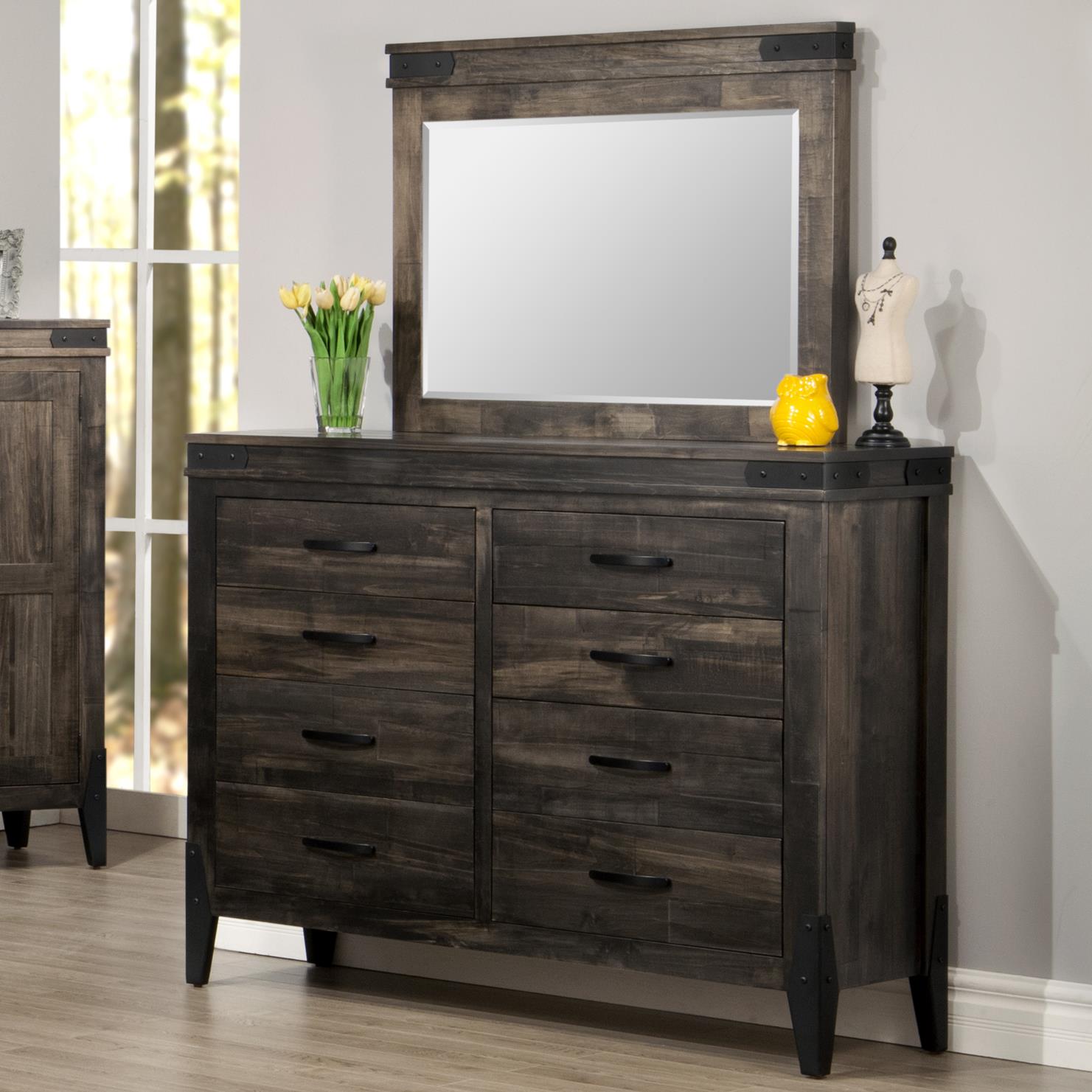 Handstone Chattanooga N-CH28+9 8-Drawer Tall Dresser with Mirror ...