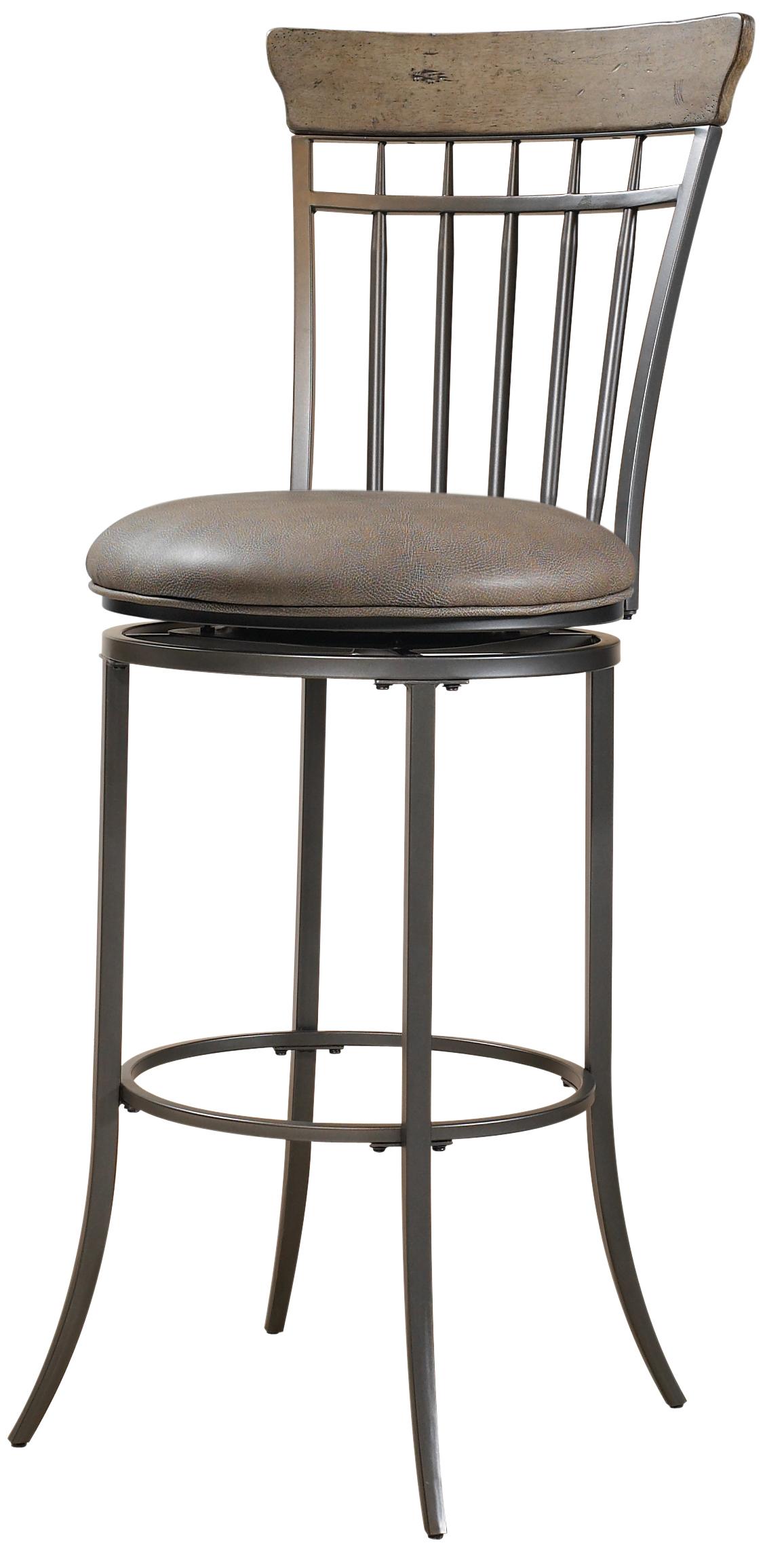 Hillsdale Metal Stools Charleston Swivel Vertical Spindle Back Counter ...
