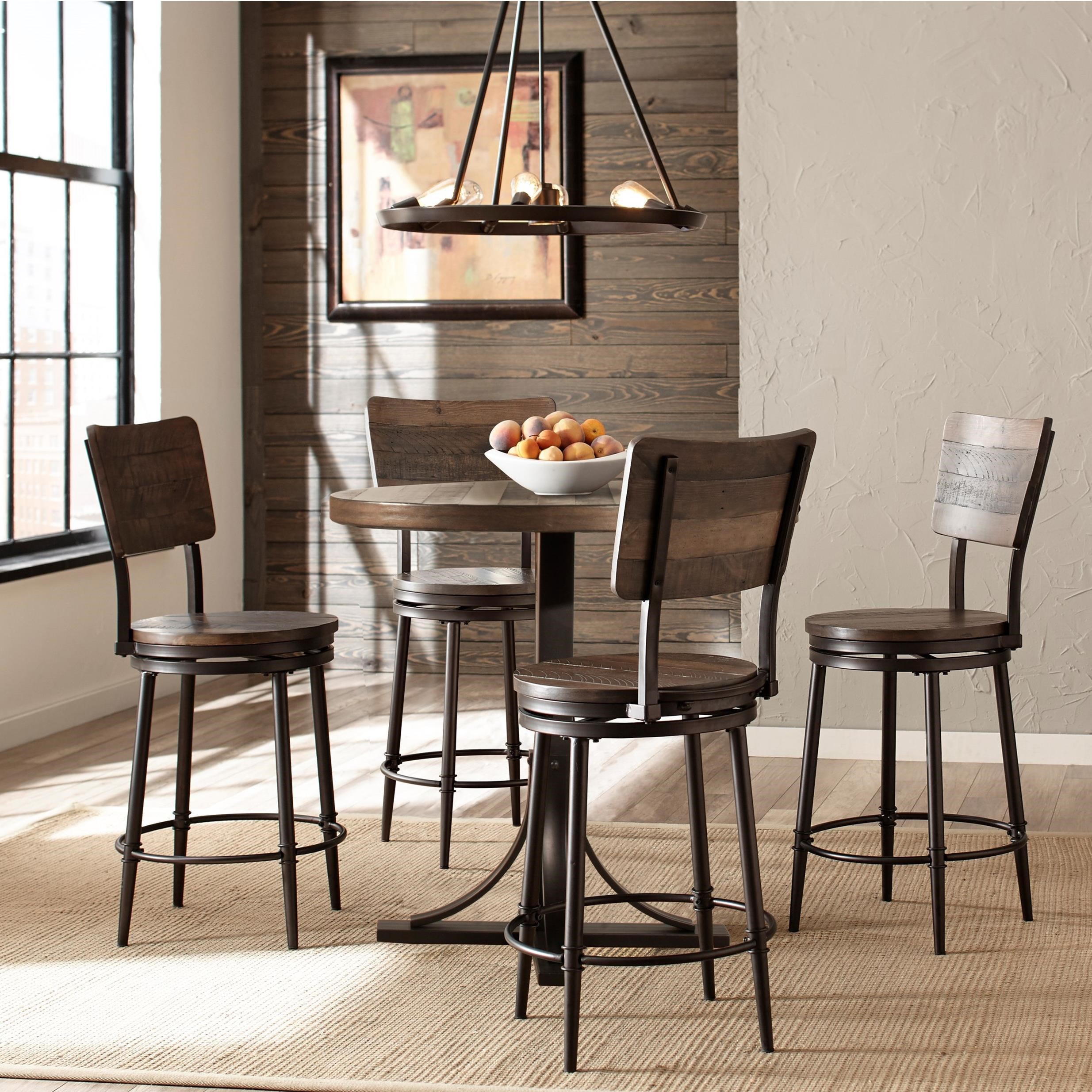 Best Master Furniture Rustic Grey 5 Piece Counter Height Set at Ronald ...